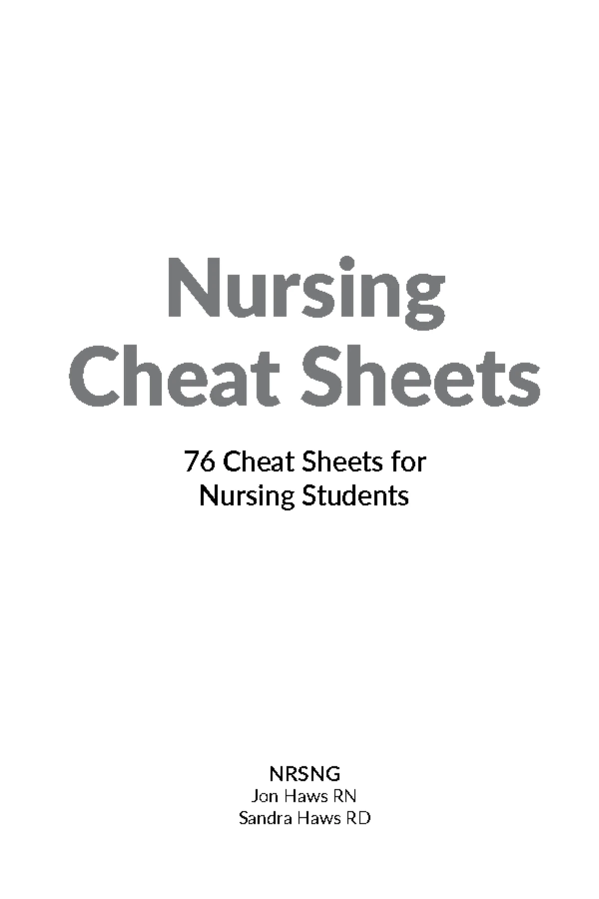 Common Medical and Nursing Abbreviations Cheat Sheet - Worksheet #1: NCM103 LEC Medical and ...