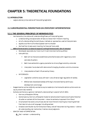 Legal Interpretation 2025 Lecture Notes: Understanding Law & Statutory ...