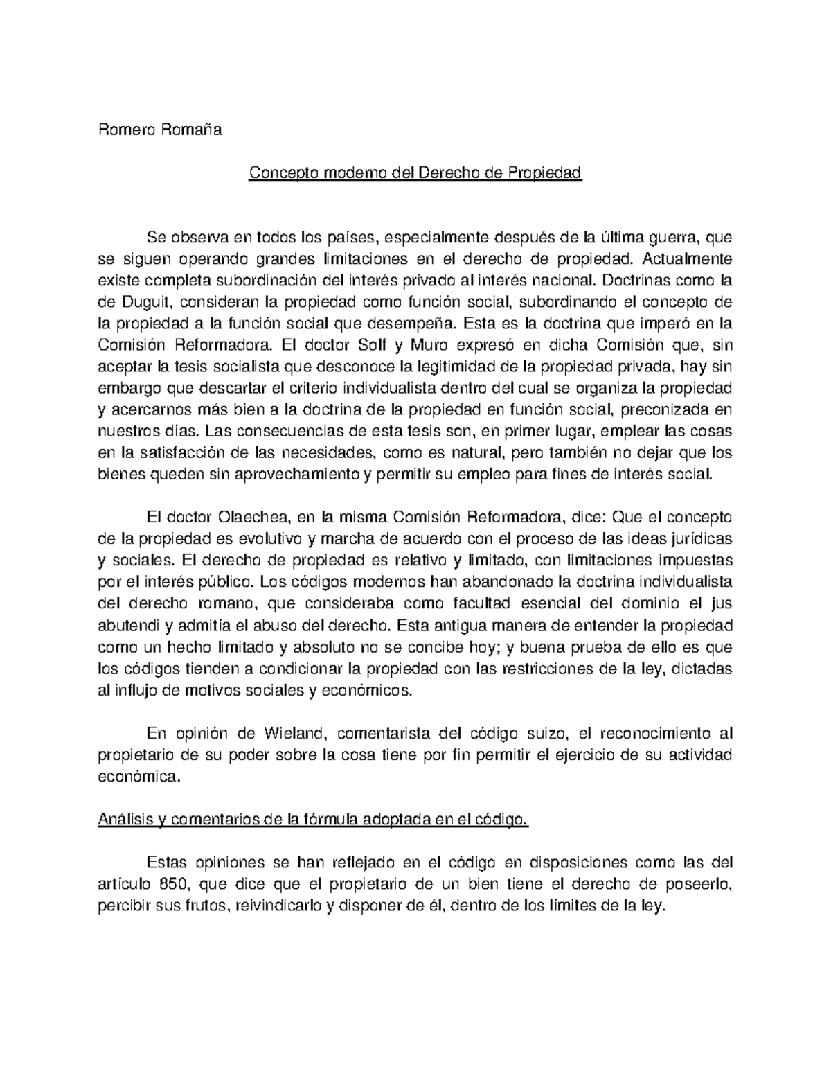Textos de Lectura - Conceptos del Derecho de Propiedad (Curso 2023 ...