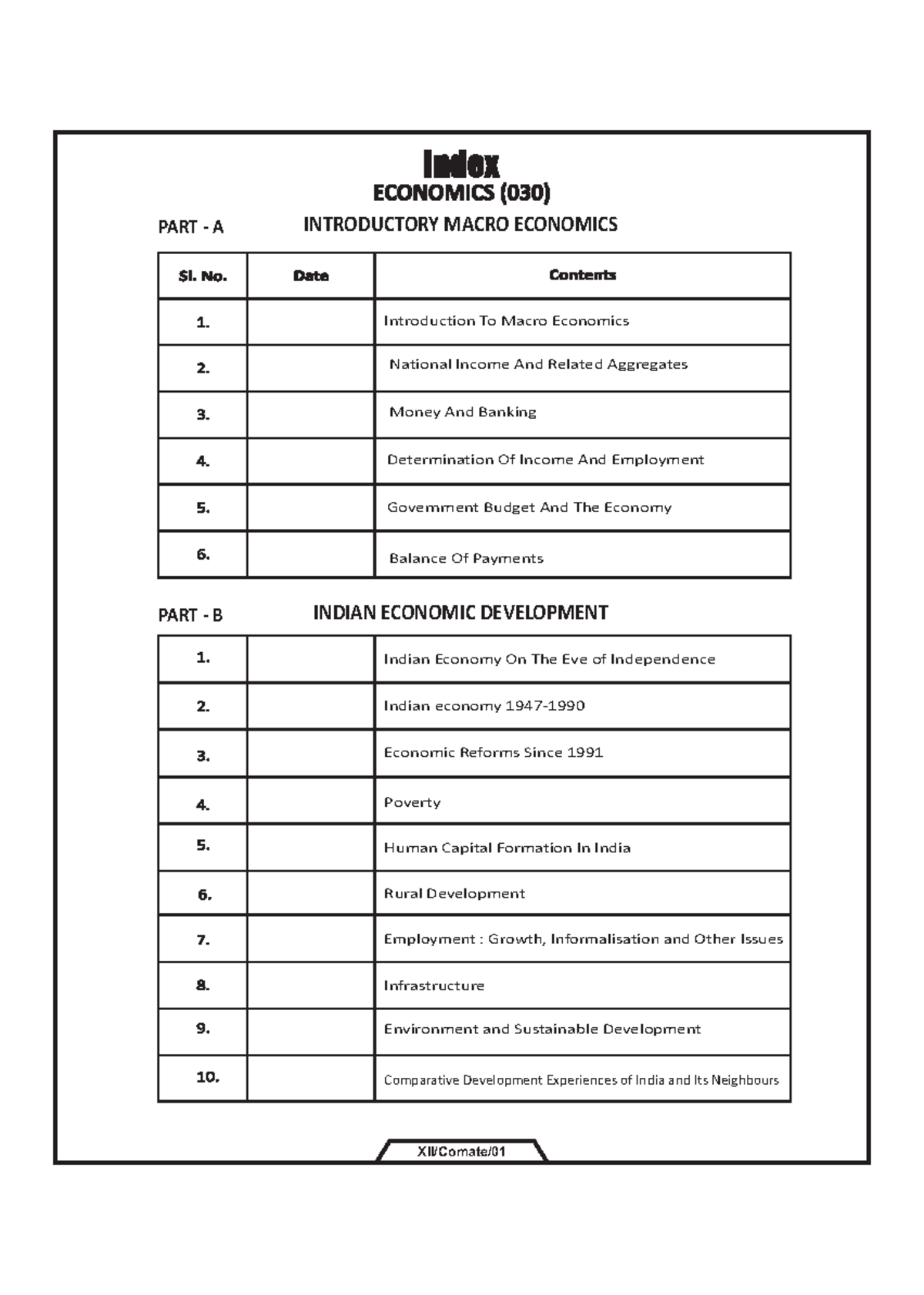 Economics 12 - LC Learner: Intro to Macro & Indian Economic Dev. - Studocu