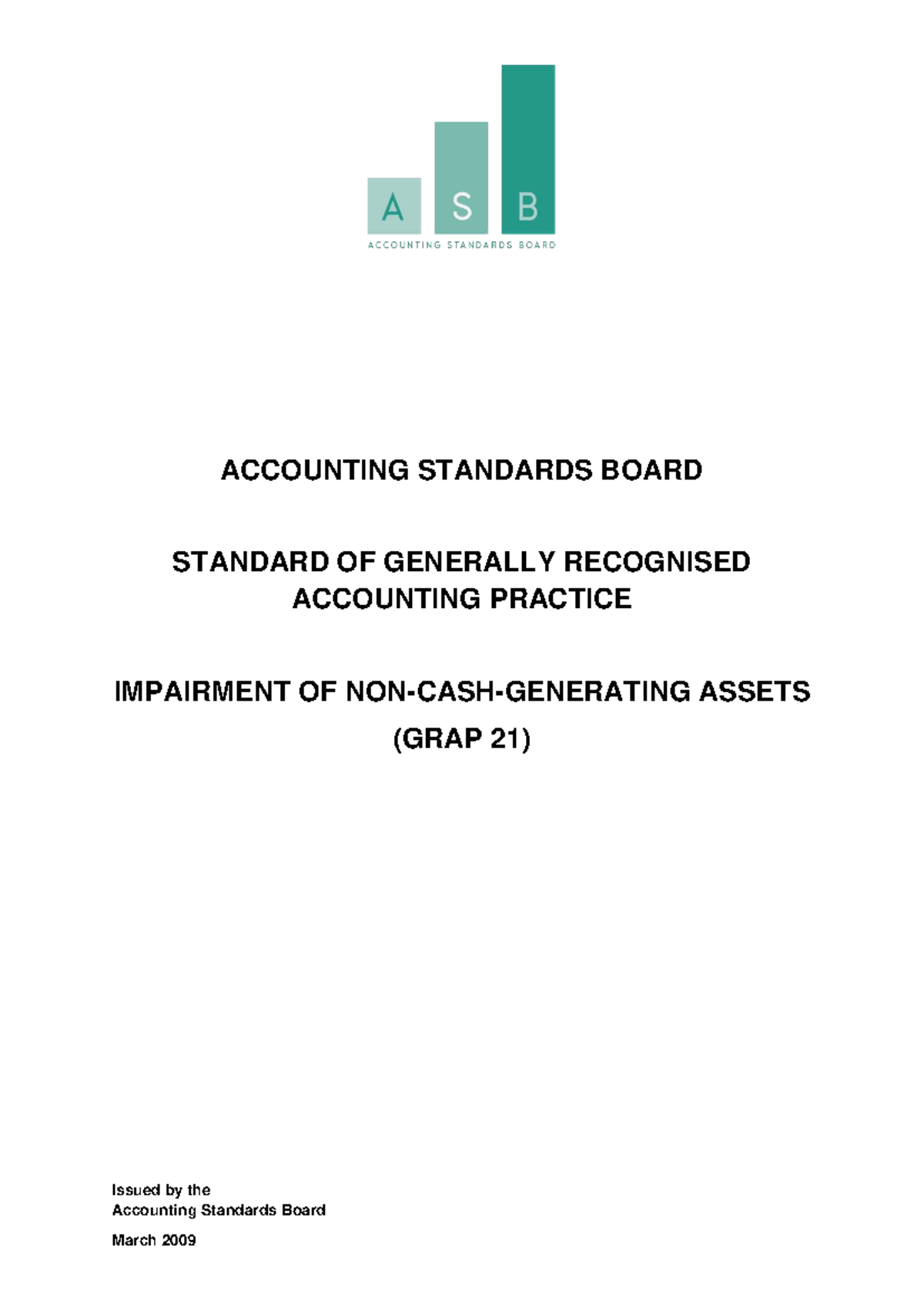 GRAP 21 Impairment of Non-Cash Generating Assets - Updated April 2024 ...