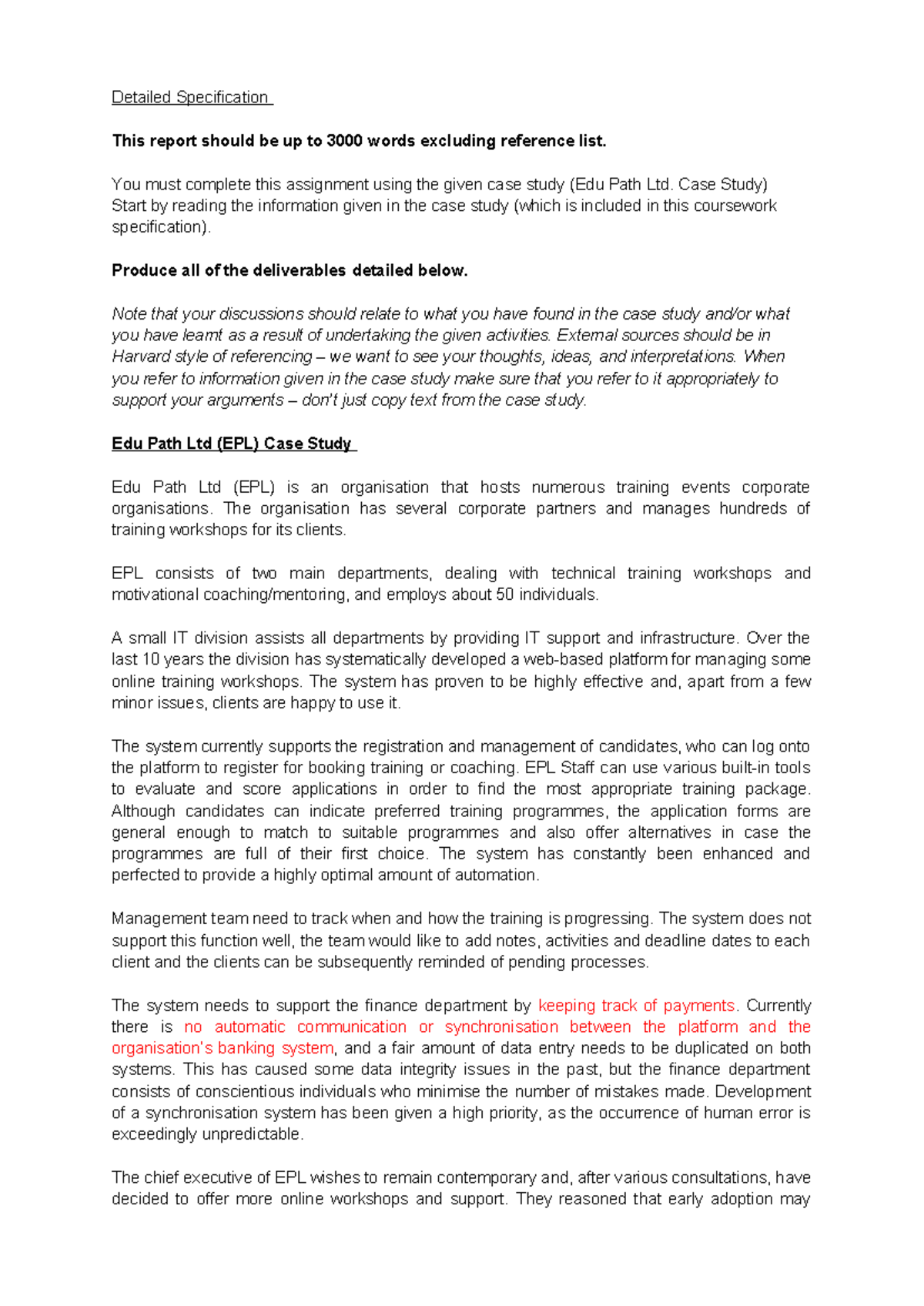 COMP 1787 Coursework Term 2 2024: Detailed Specification & Requirements Analysis - Studocu