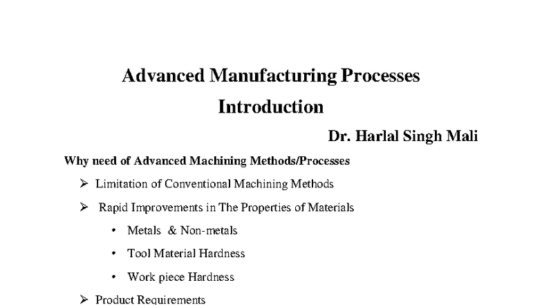 AMP 2&3 Intro: Exploring Advanced Manufacturing Processes and ...
