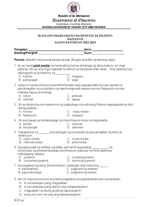Tayutay Worksheet - PANUTO: Tukuyin kung anong uri ng tayutay ang bawat pangungusap. Isulat ang ...