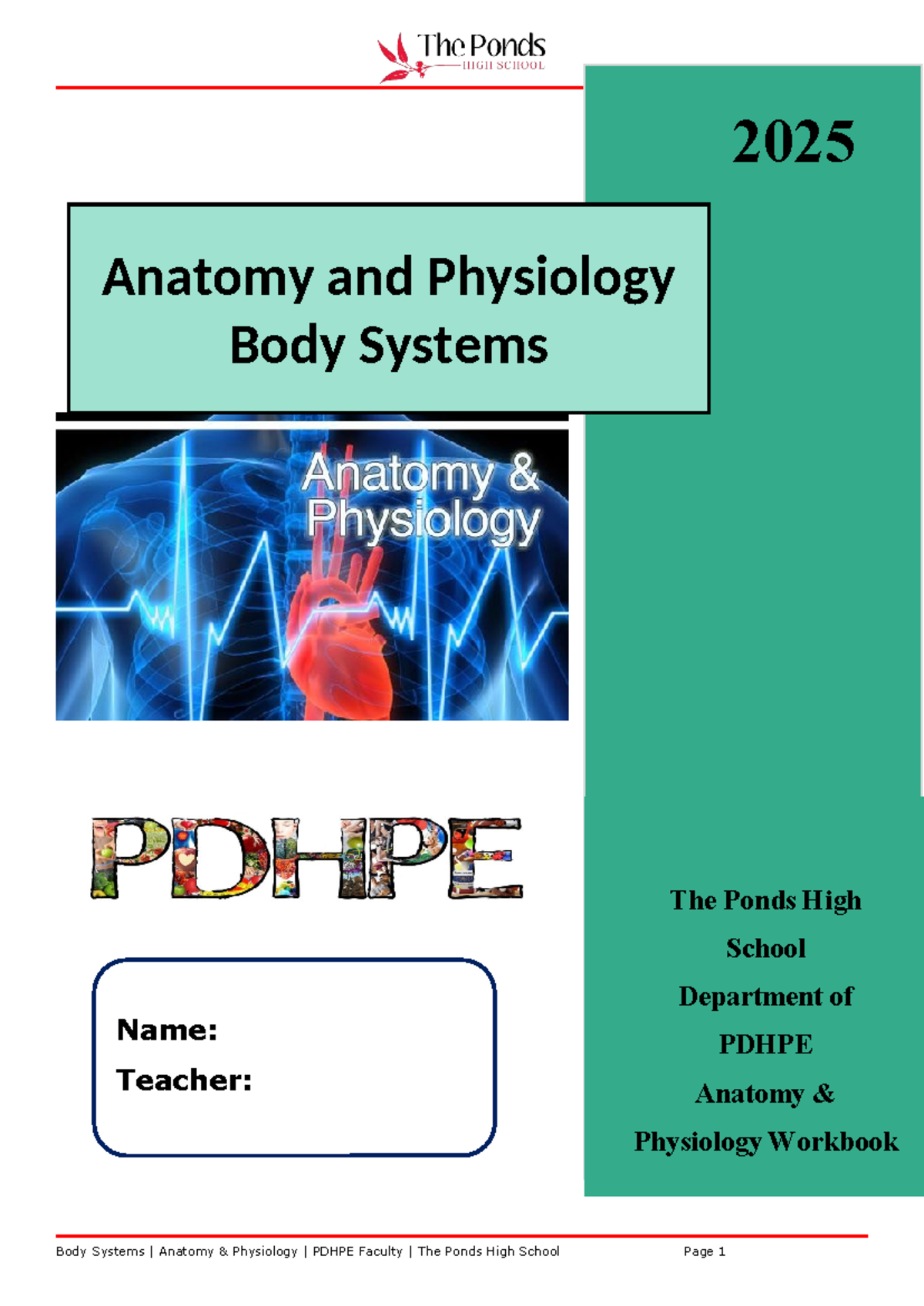 Body Systems Workbook: Anatomy & Physiology (PASS) Lessons 1-11 - Studocu