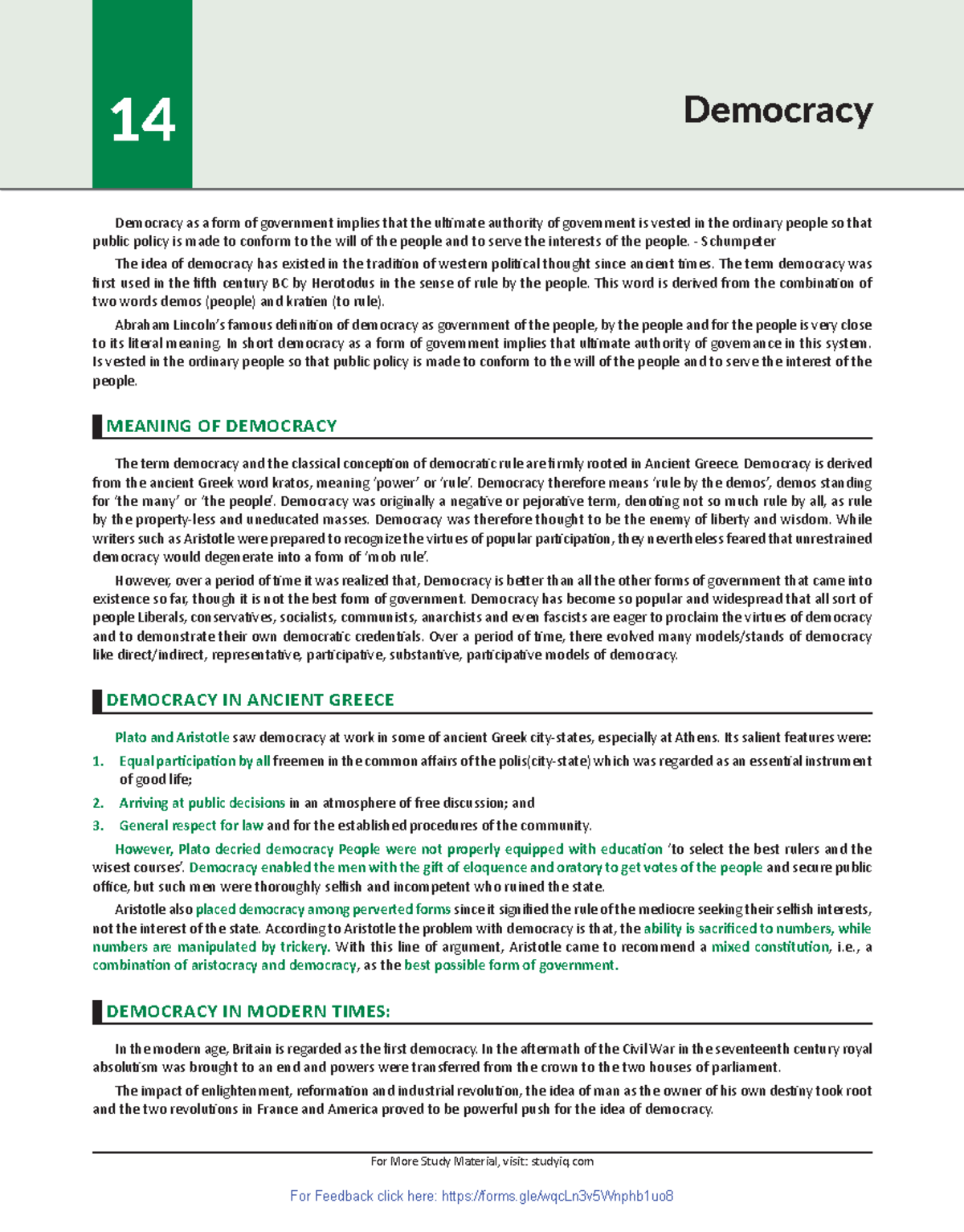 Political Theory: The Evolution of Democracy in Historical Context ...