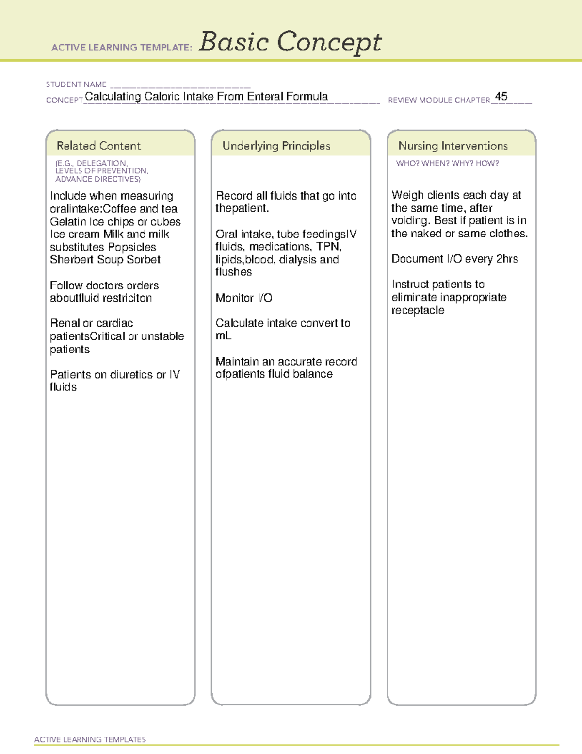 BC-Calculating Caloric Intake from Enteral Formula - Active Learning ...