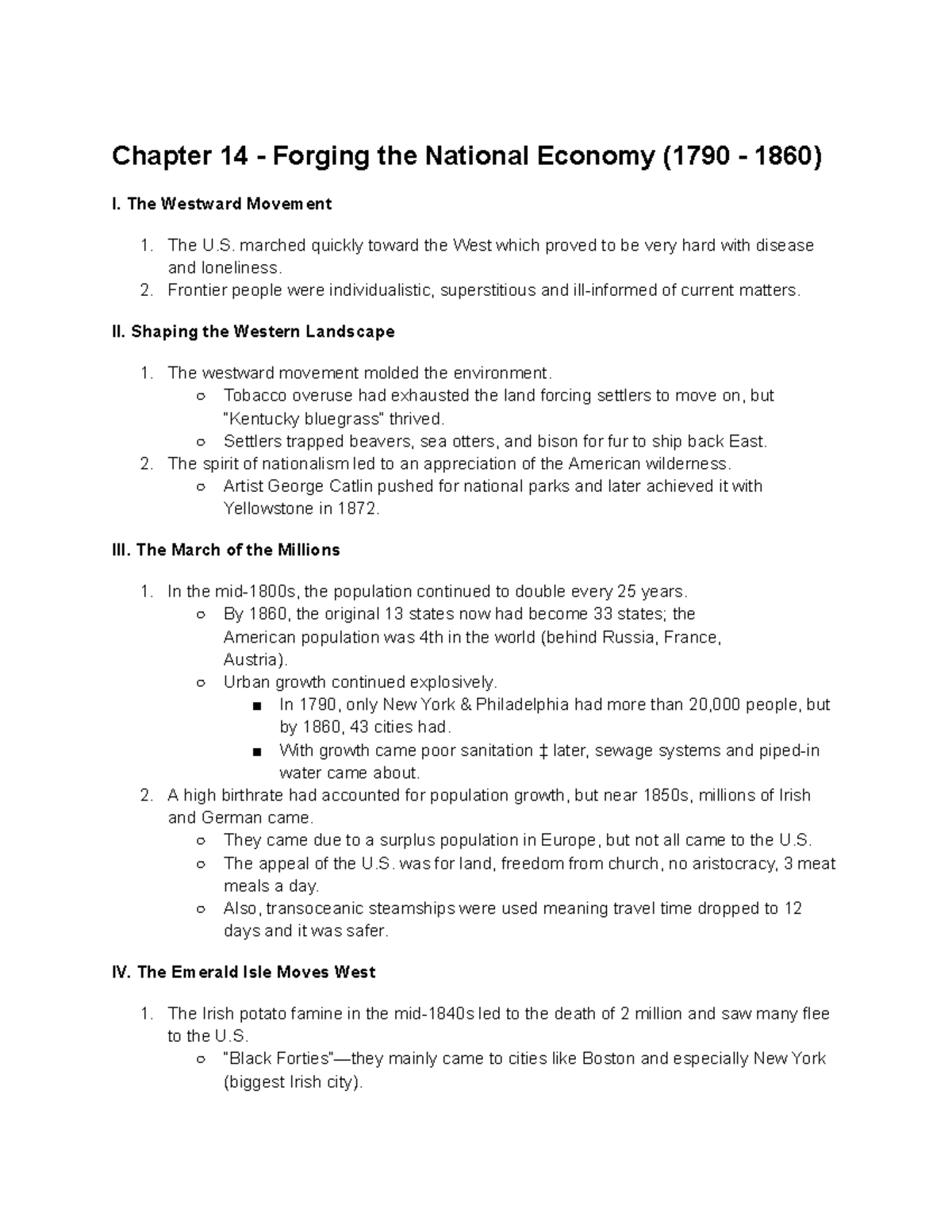 APUSH Chapter 14 - Chapter 14 - Forging the National Economy (1790 ...