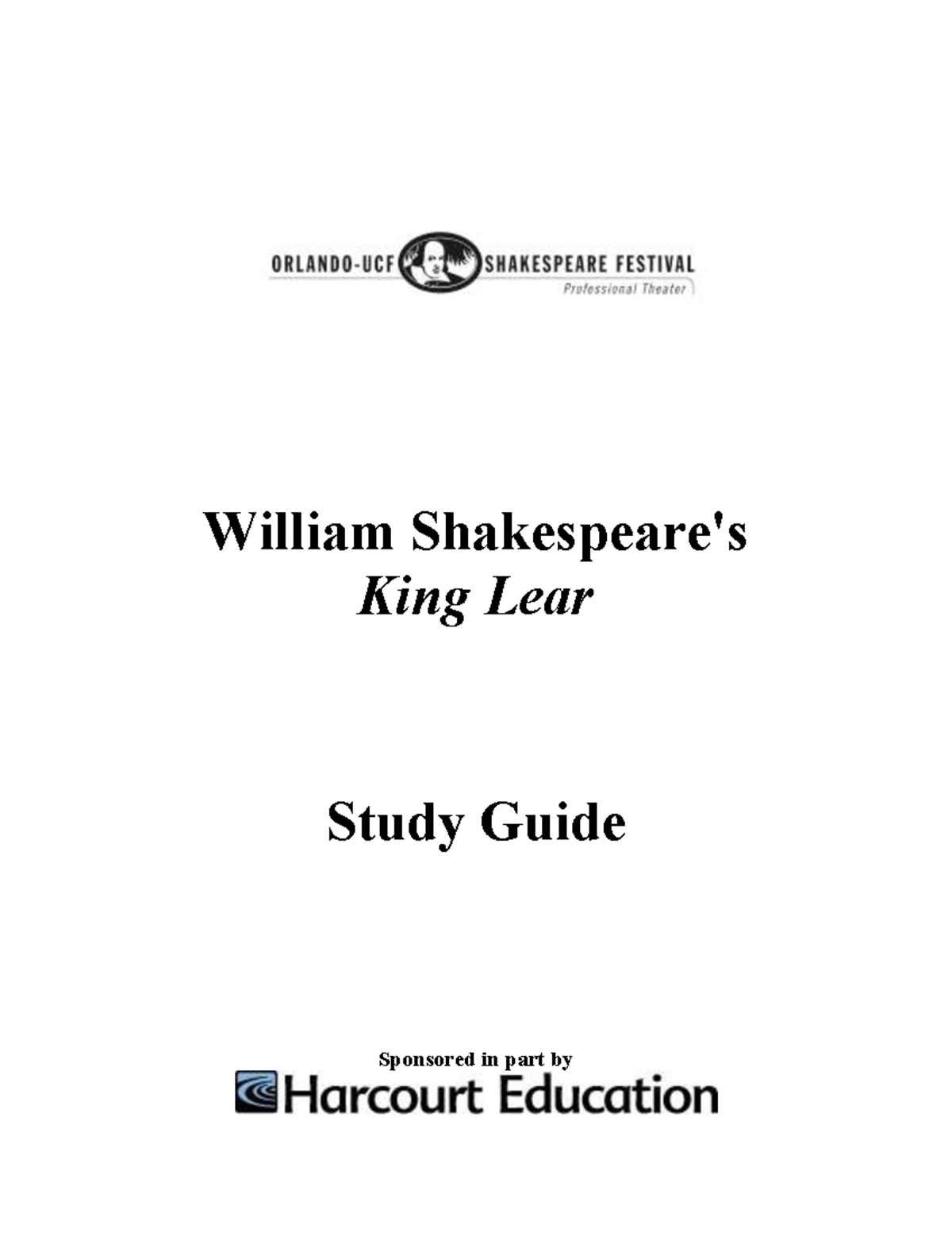 King Lear Study Guide (ENG 101) - Understanding Shakespeare's Tragedy ...
