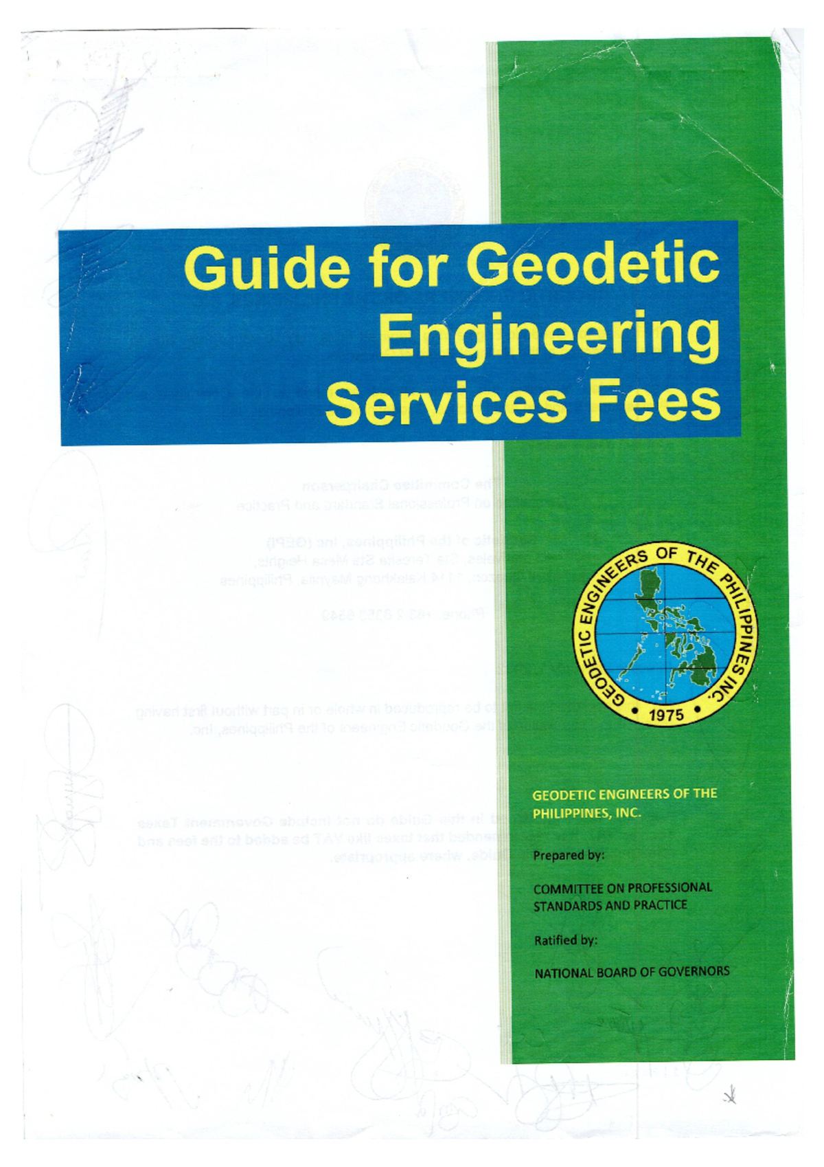 Guide to Geodetic Engineering Services Fees (GES Fees) 2024 - Studocu