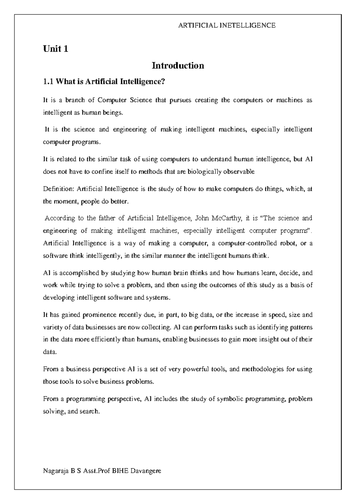 Artificial Intelligence: An Introduction and History - Studocu