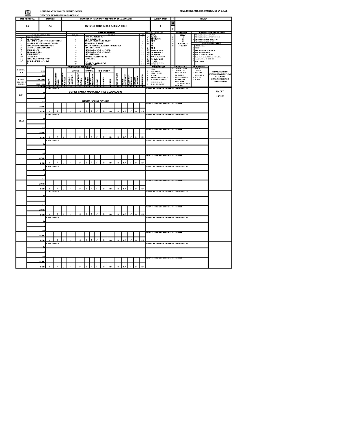 HOJA RAIS IMSS Atención Primaria Consultorio T - Registros y ...