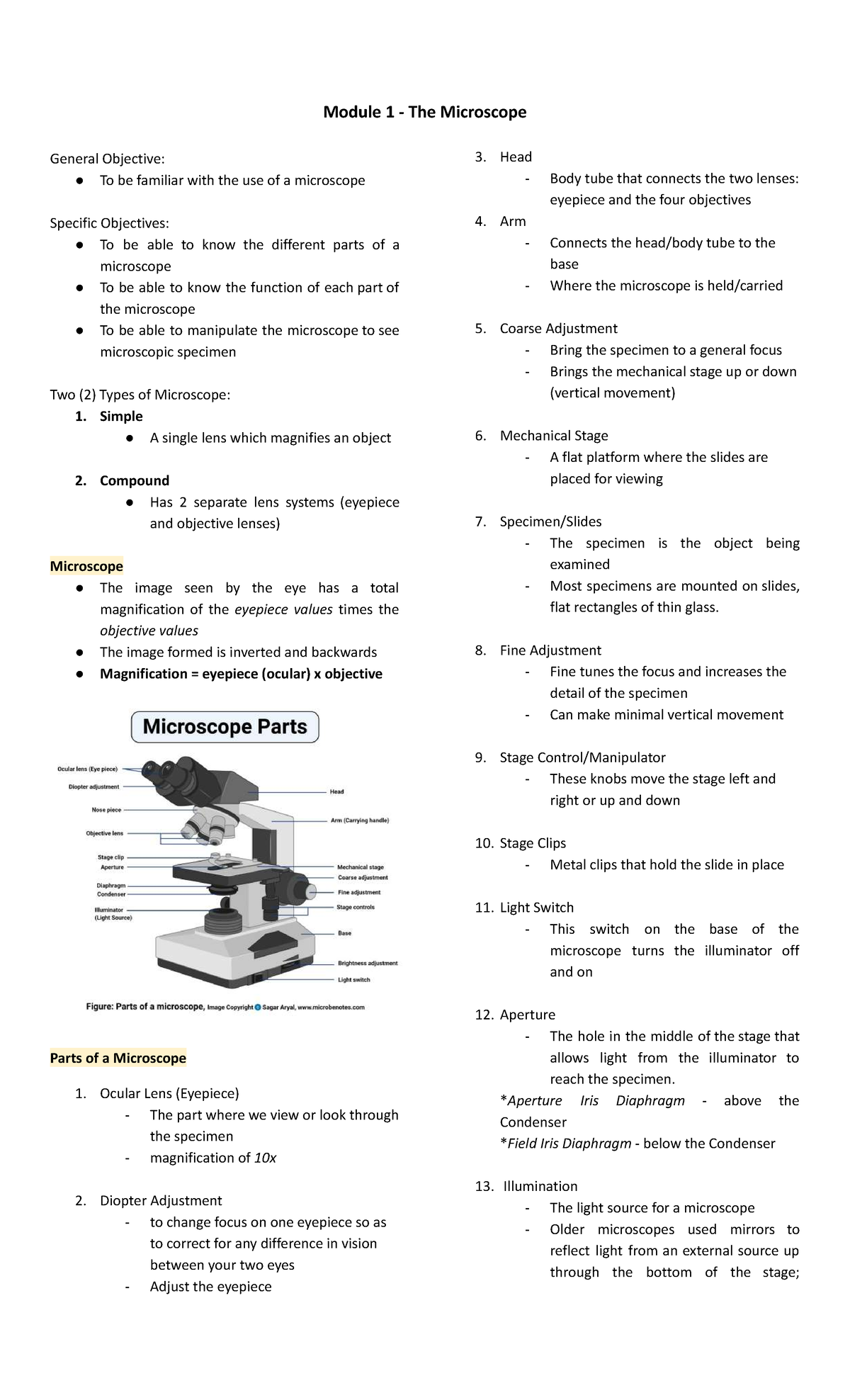 Histology and Embryology: Module 1 - The Microscope and Cell Structure ...