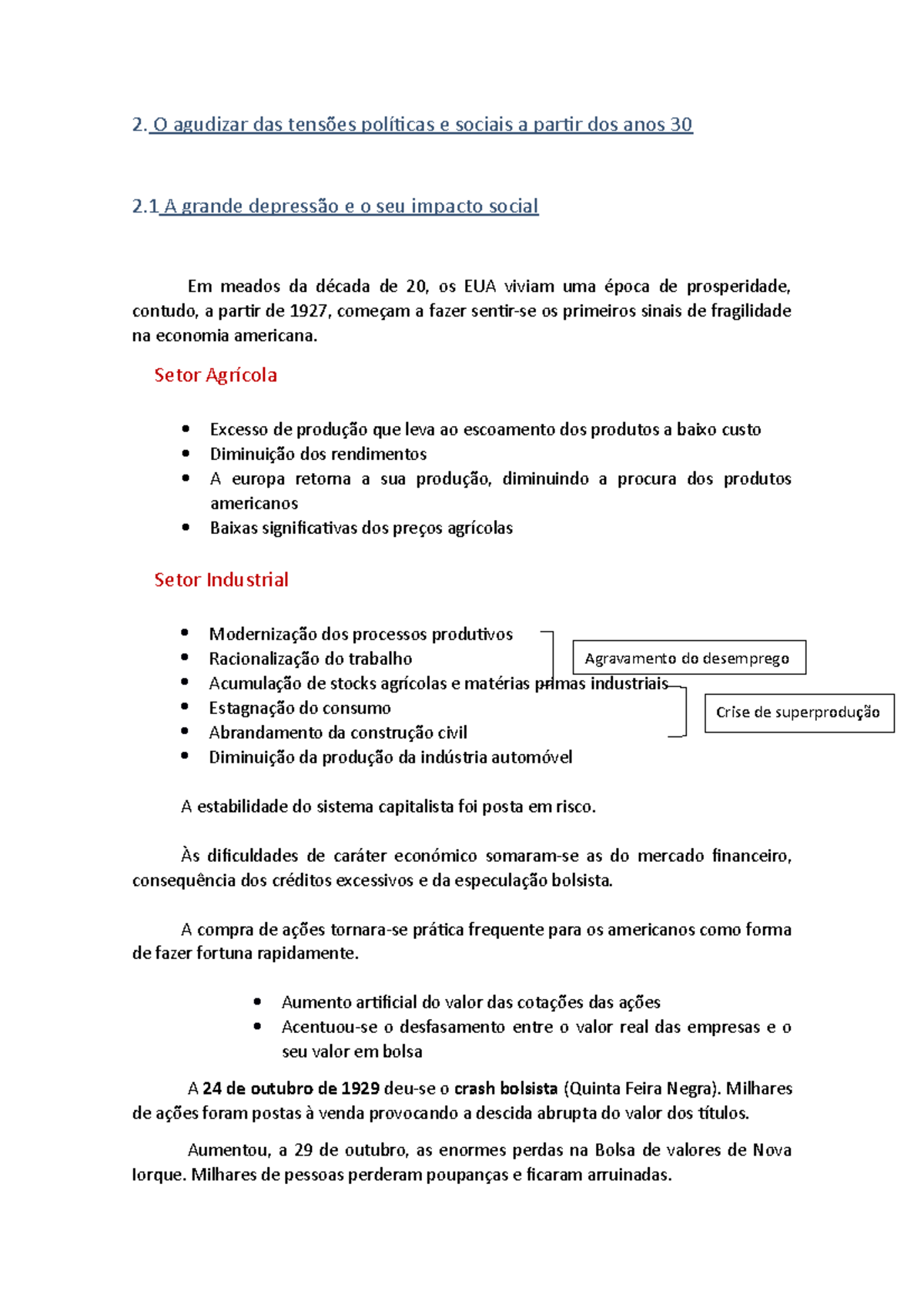 3. O agudizar das tensões políticas e socias a partir dos anos 30 - 2 ...
