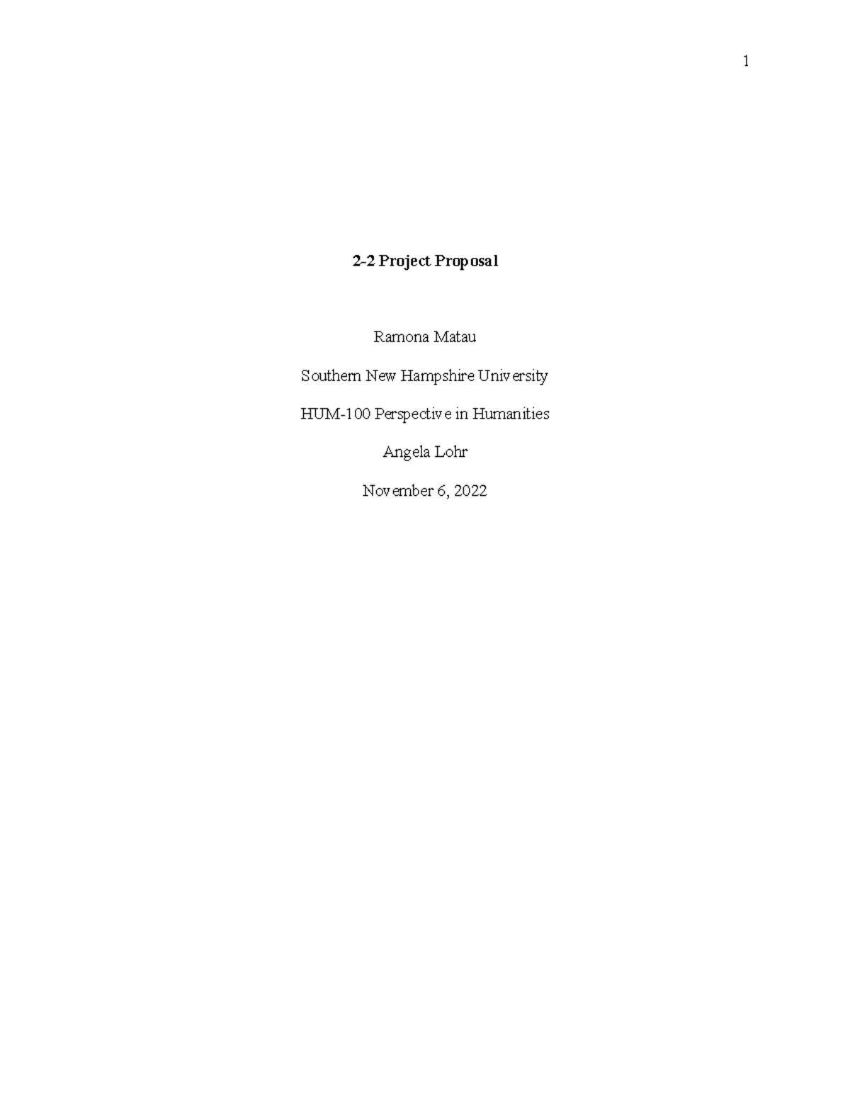 2-2 Project Proposal - Module 2 Assignment - 1 2-2 Project Proposal ...