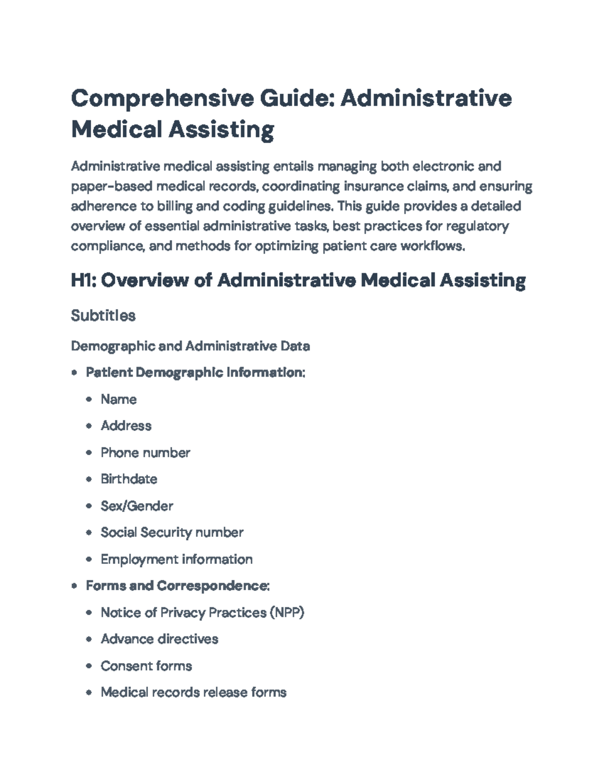Administrative Medical Assisting: A Comprehensive Guide to Best ...