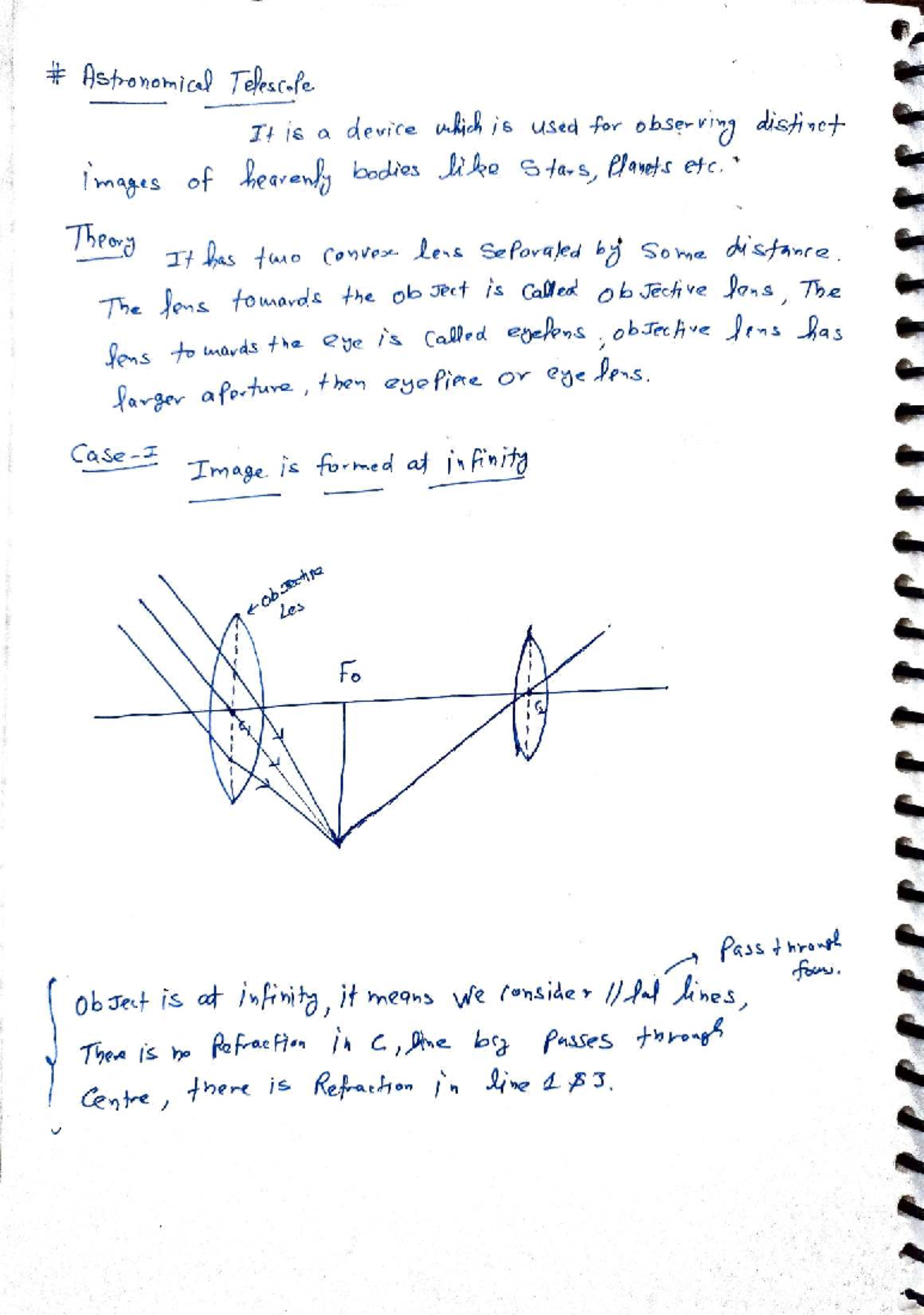 Astronomical Telescope (Class 12) - Understanding Objective Lenses ...