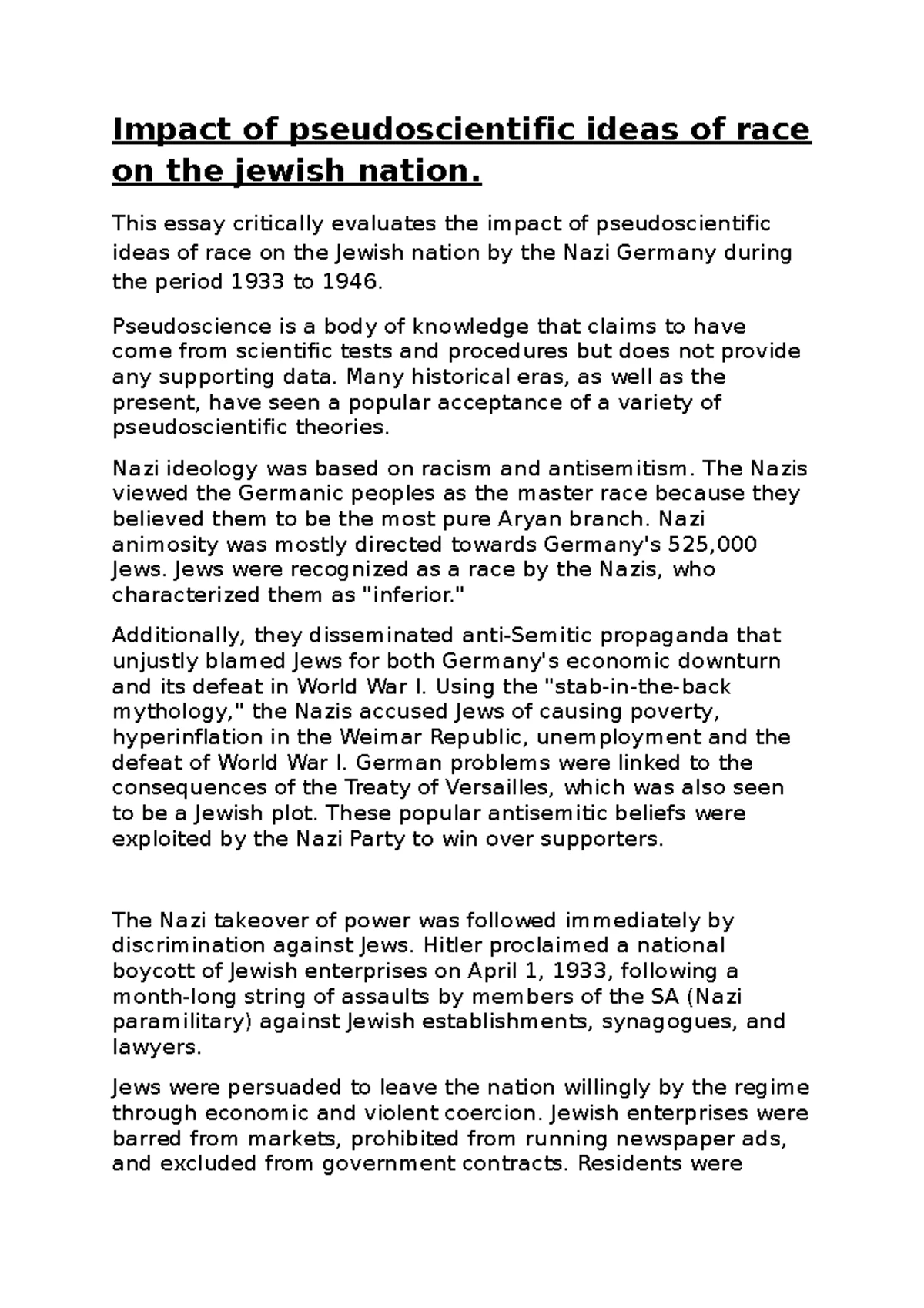 HIST 11: The Impact of the Great Depression & U.S. Responses (Essay) - Studocu