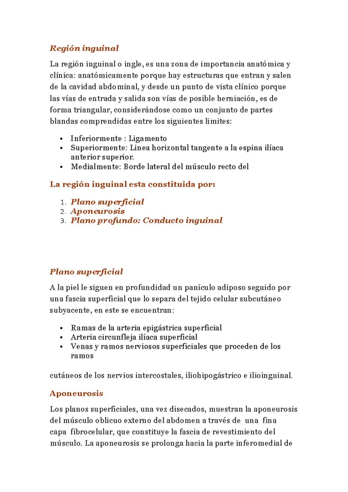 Región Inguinal: Apuntes de Anatomía y Clínica - Studocu