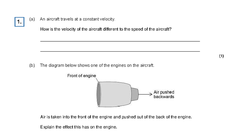 Y10 Physics Feedback Questions: Velocity, Acceleration & Forces - Studocu