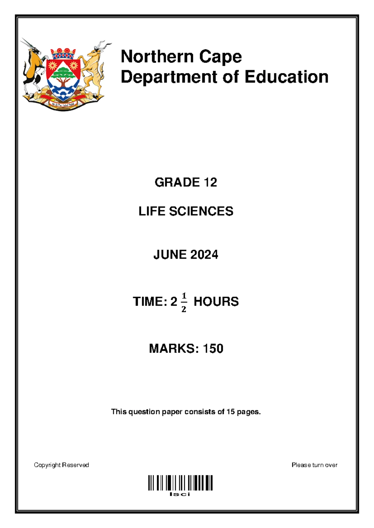 KZN-2023-LFSC-Grade 12 Life Sciences Final Exam Revision Document - Studocu