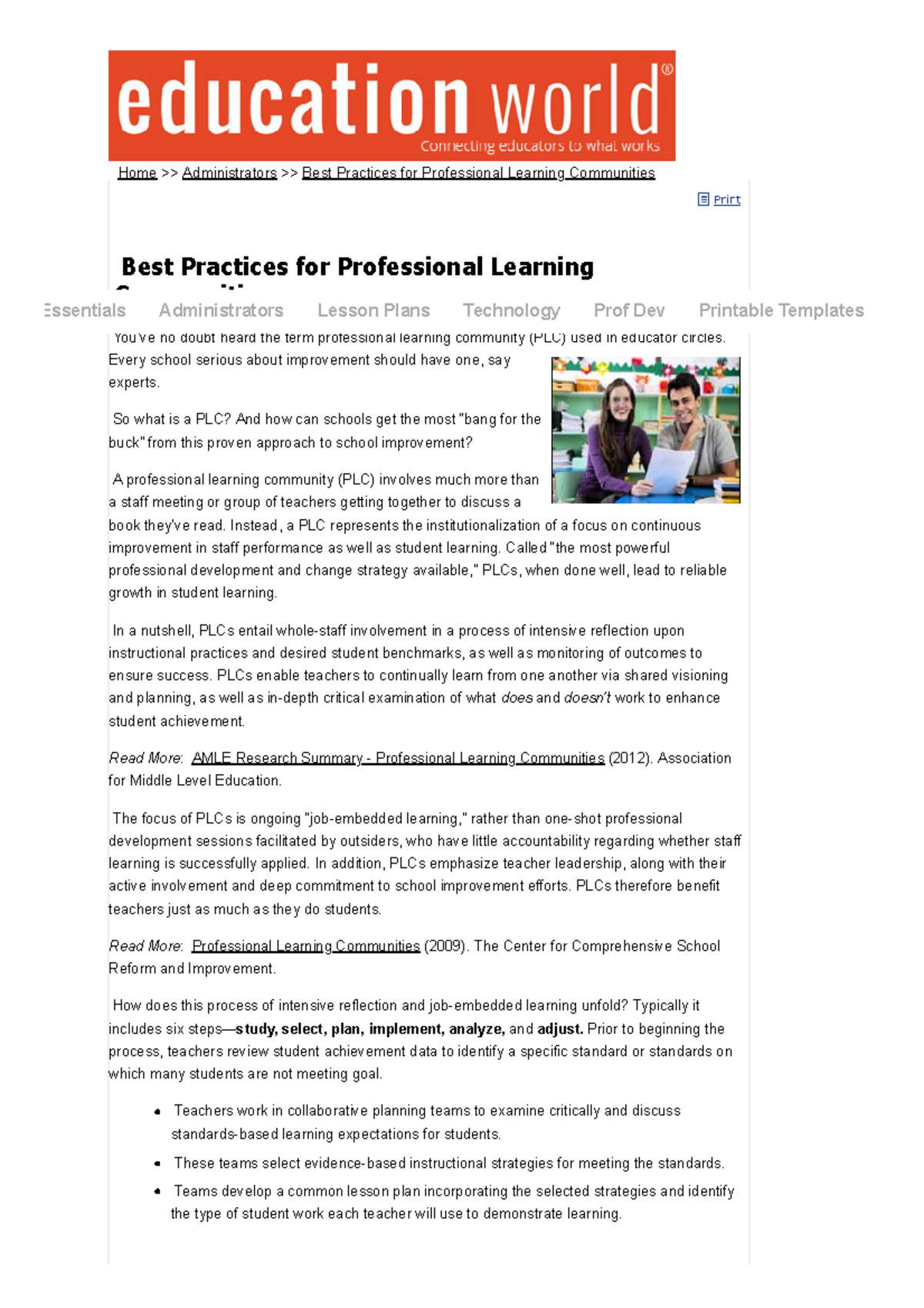 Best Practices for Effective Professional Learning Communities (PLC ...