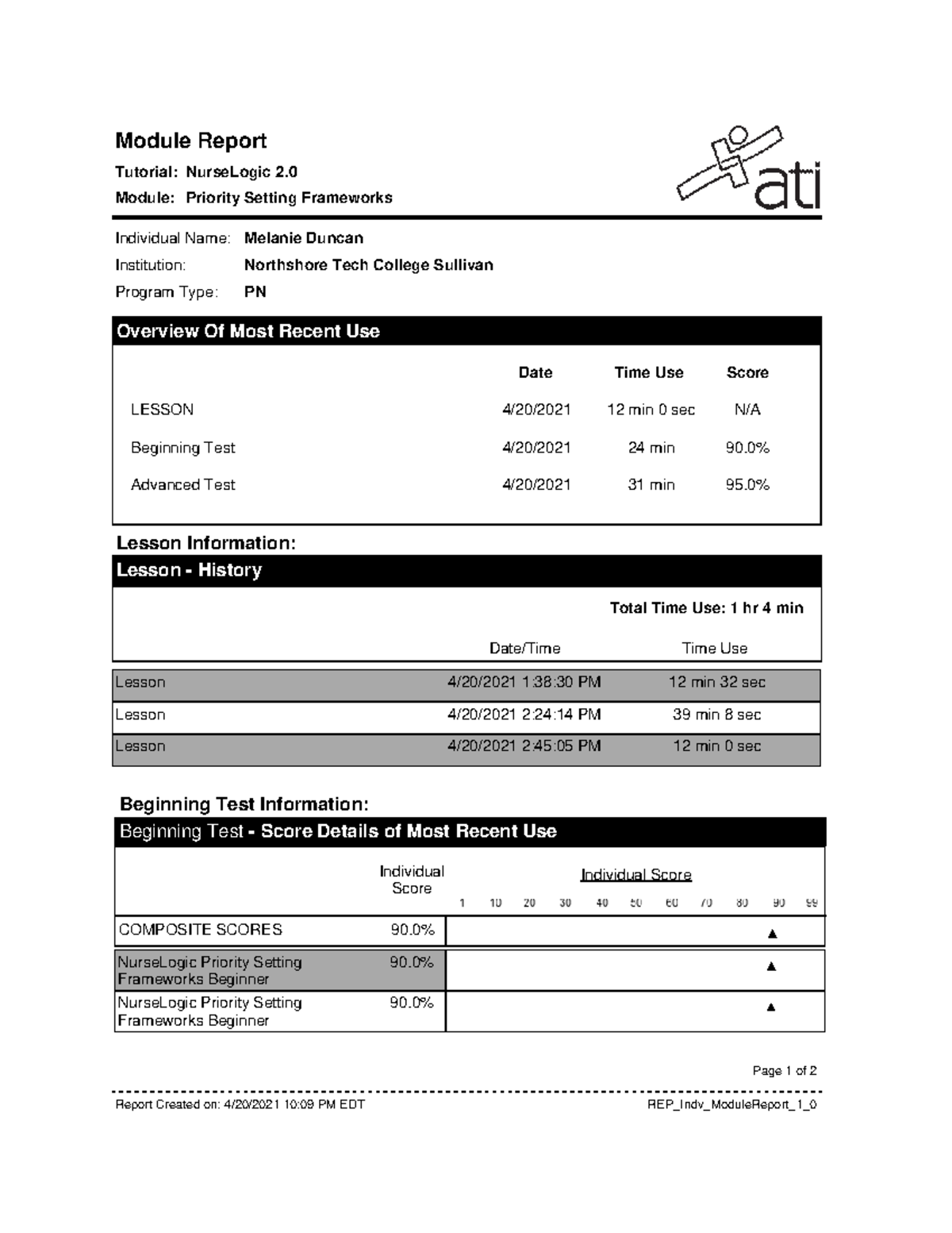 PN Module Report - NurseLogic Priority Setting Frameworks Analysis ...