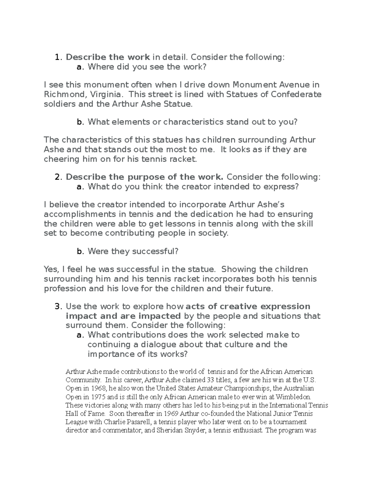 7 final project draft - look - 1. Describe the work in detail. Consider ...