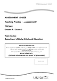 TPN 2601 - Unisa - Teaching practice - Studocu