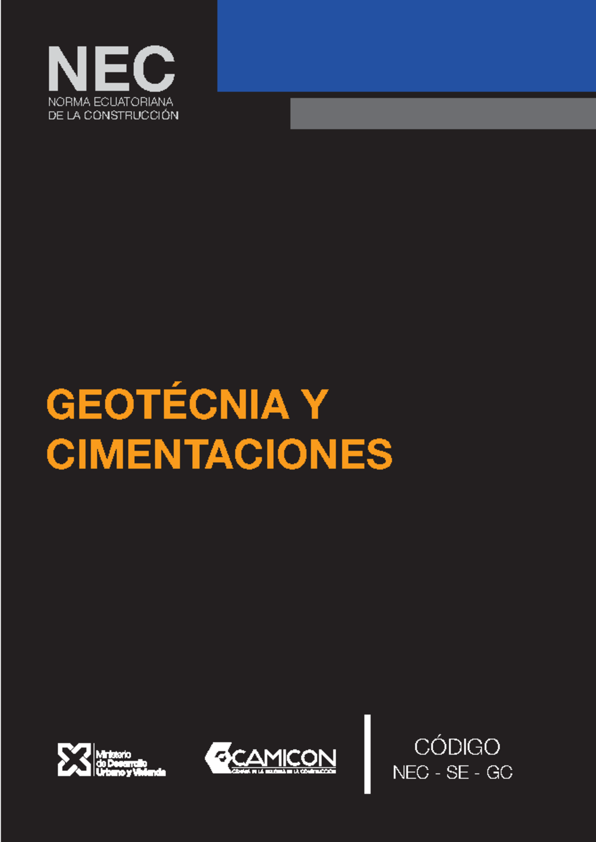 NEC SE GC - Geotecnia y Cimentaciones: Normas y Recomendaciones - Studocu