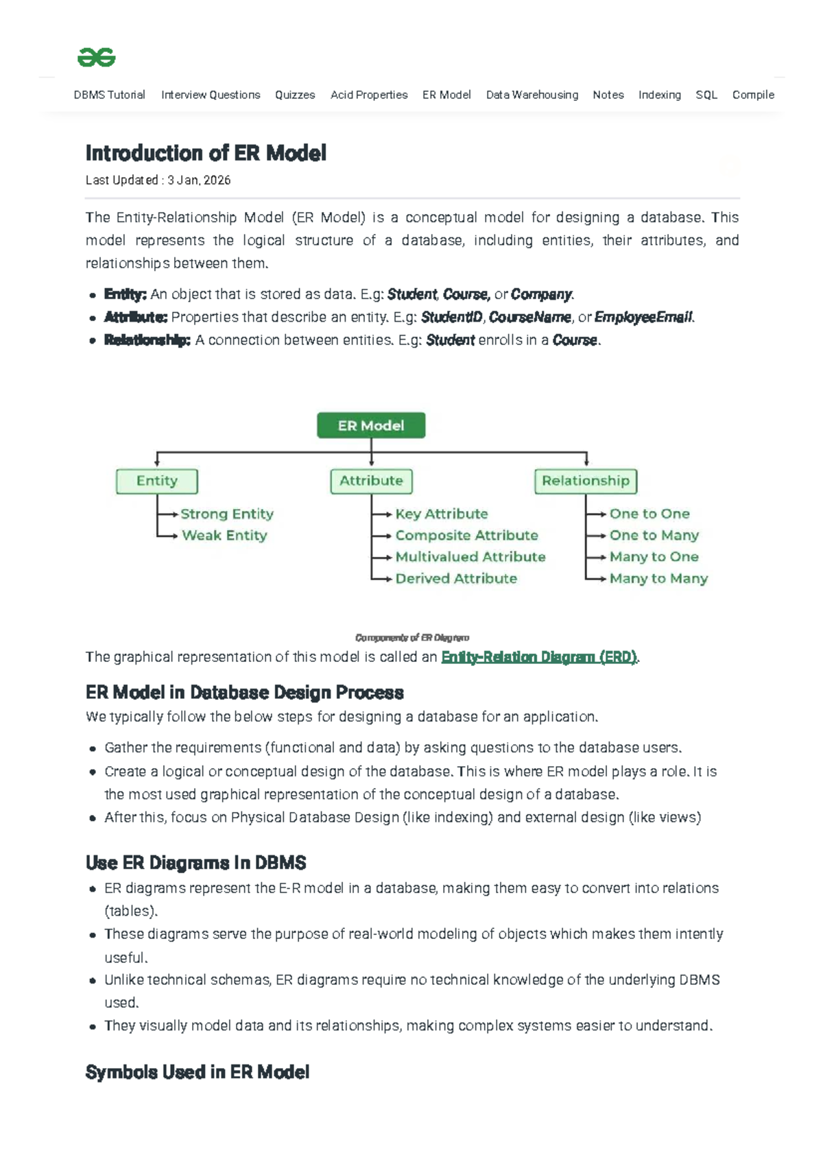 DBMS 101: Introduction to ER Model and Key Concepts - Studocu