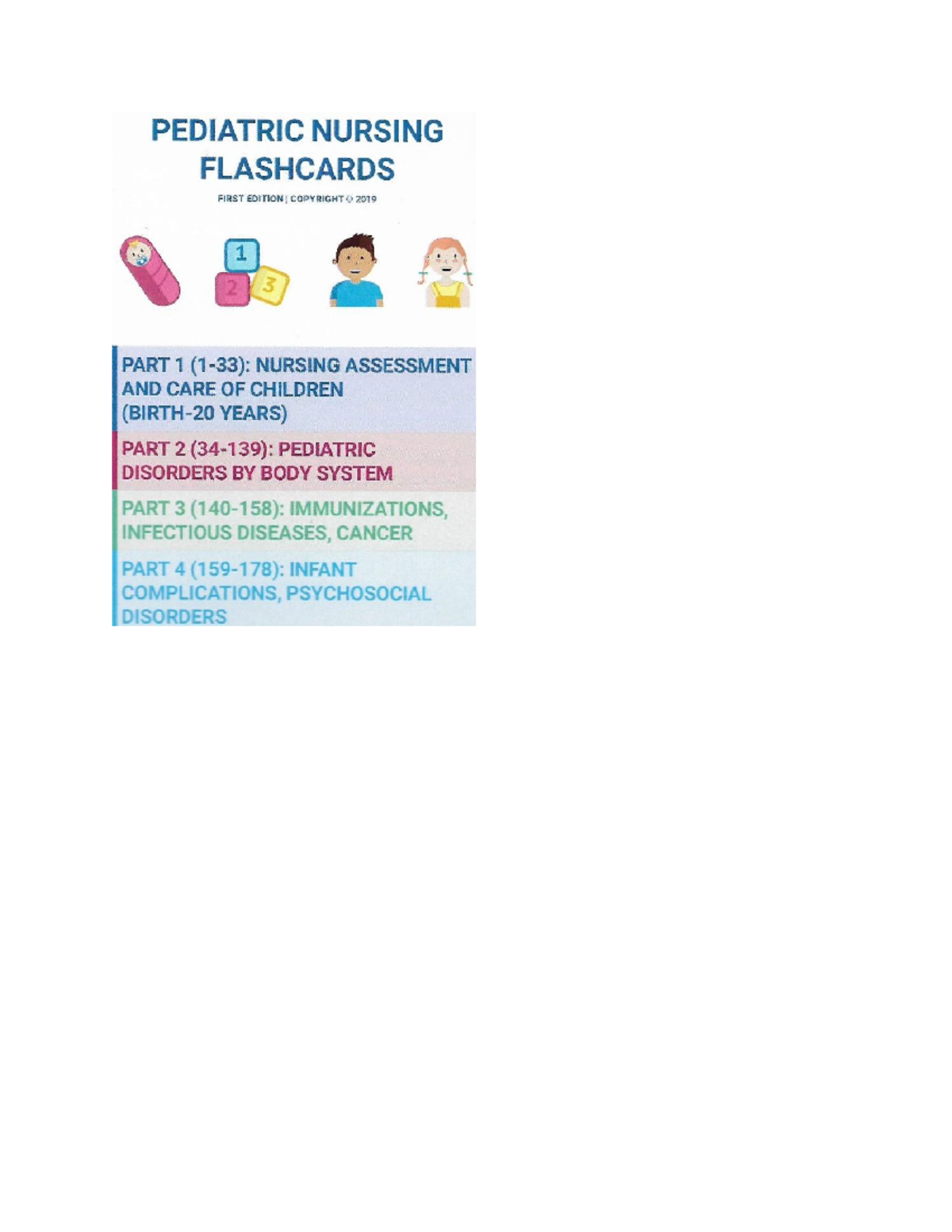 Peds - notes - PEDIATRIC NURSING FLASHCARDS FIRST EDITION I COPYRIGHT ...