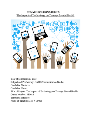 Full SBA Sample - SBA Example for comm studies - Communication Studies ...
