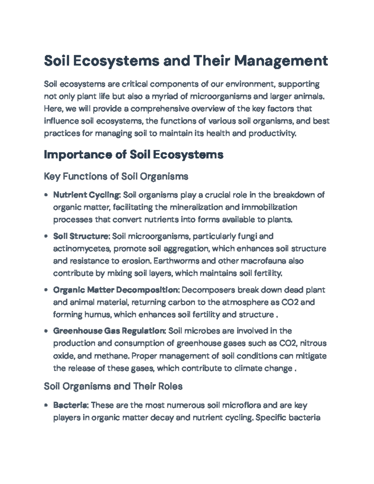 Best Practices for Managing Soil Ecosystems: Health & Productivity ...