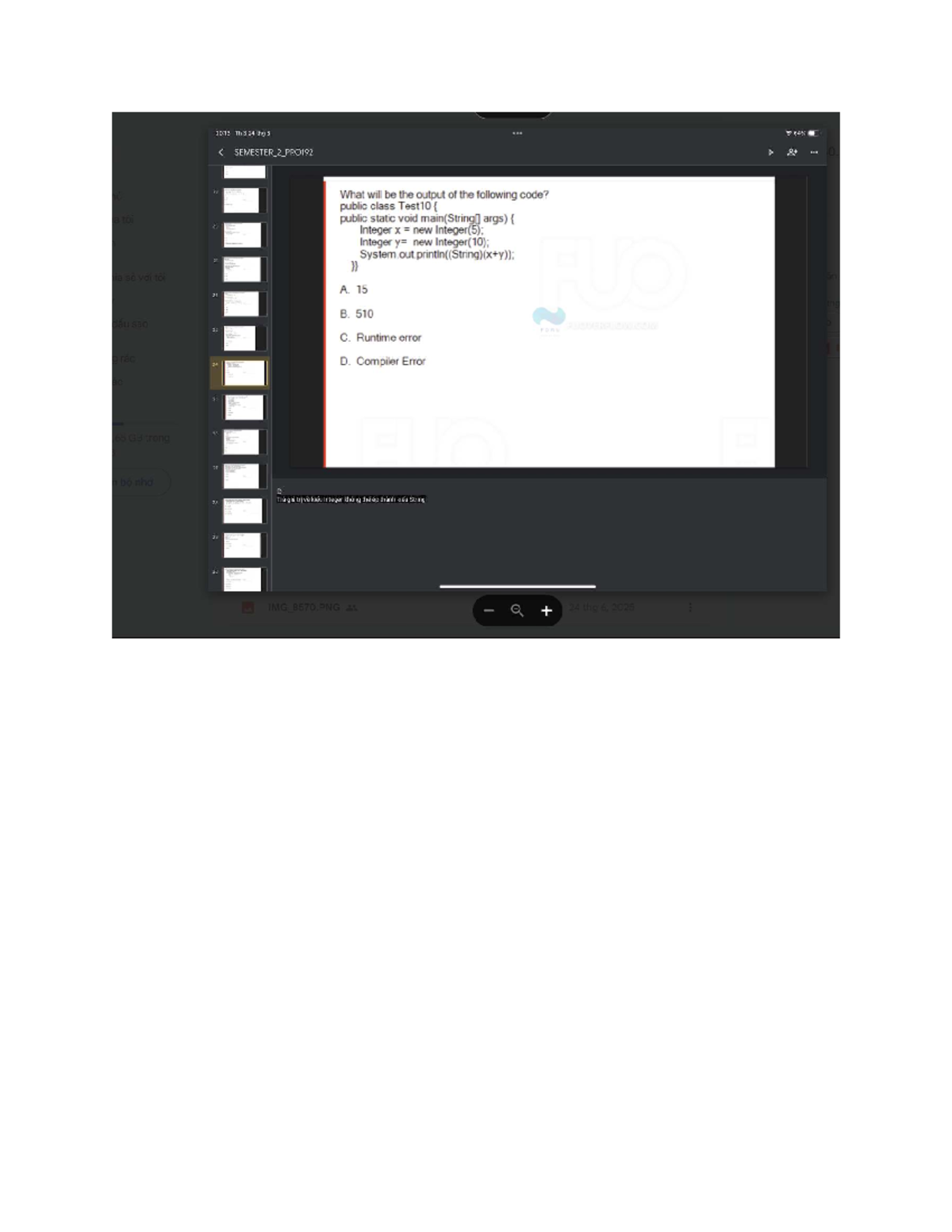 SEMESTER_2_PRO192 Final Exam: Java OOP Concepts and Code Output - Studocu