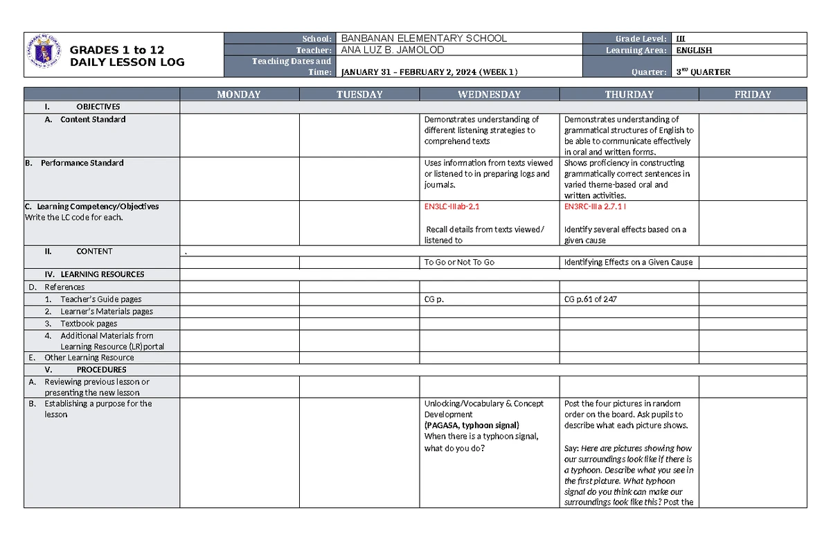 IEP Template for Individual Education Plan - IEP Document - Studocu