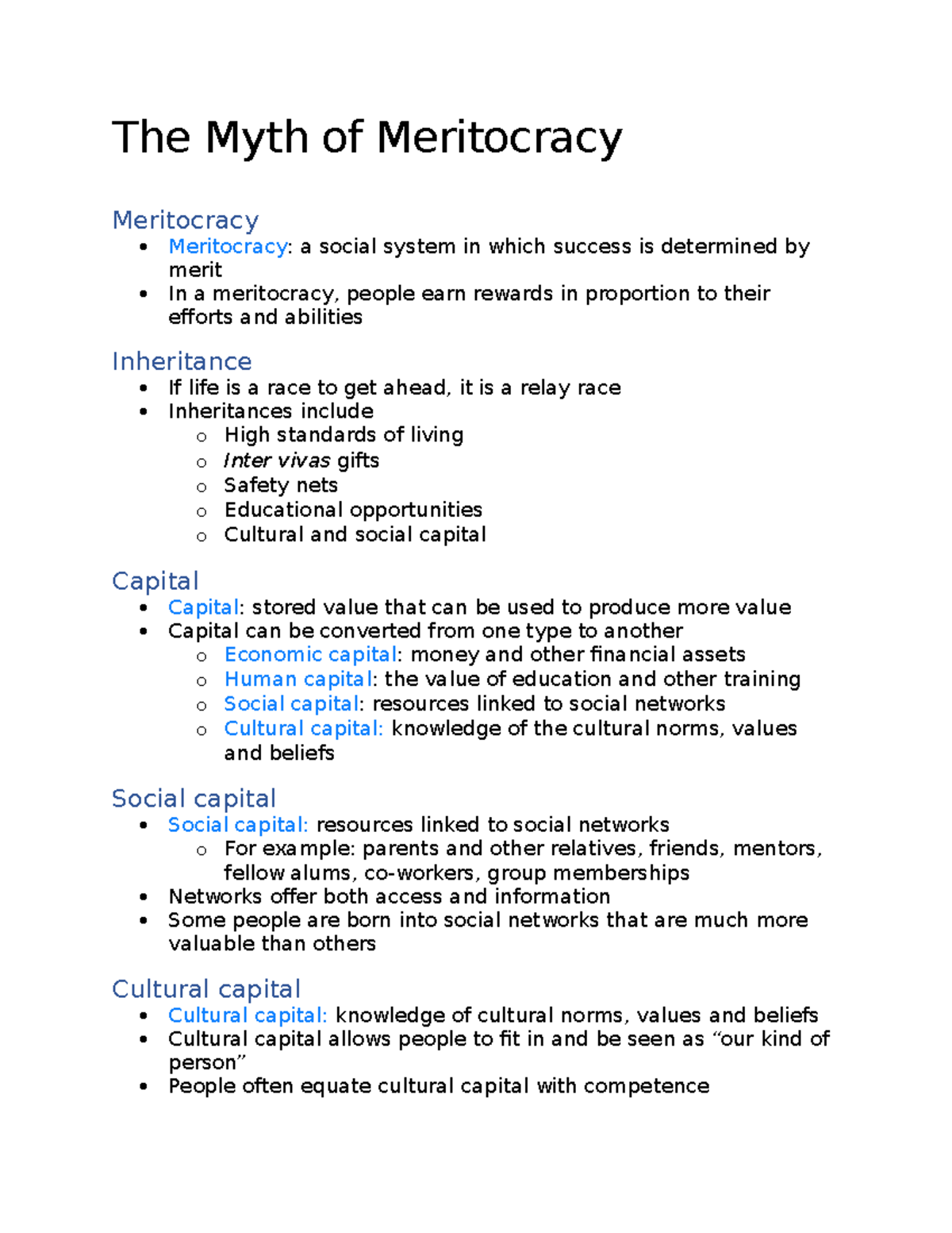 SOC 101: The Myth of Meritocracy in Society and Education Analysis ...