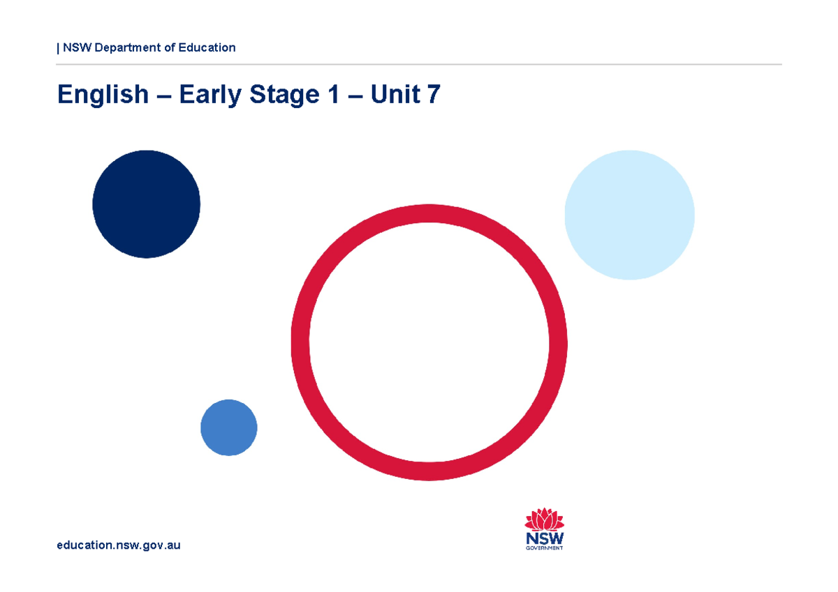English es1 unit 07 - ...... - | NSW Department of Education English ...