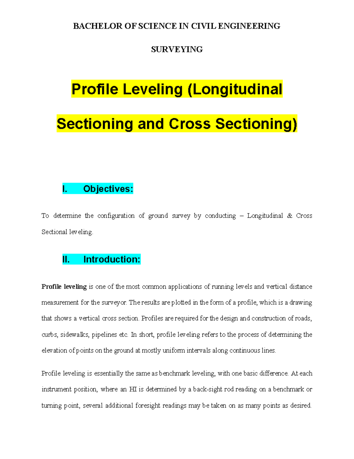 Profile Leveling Techniques: Longitudinal & Cross Sectioning Guide ...