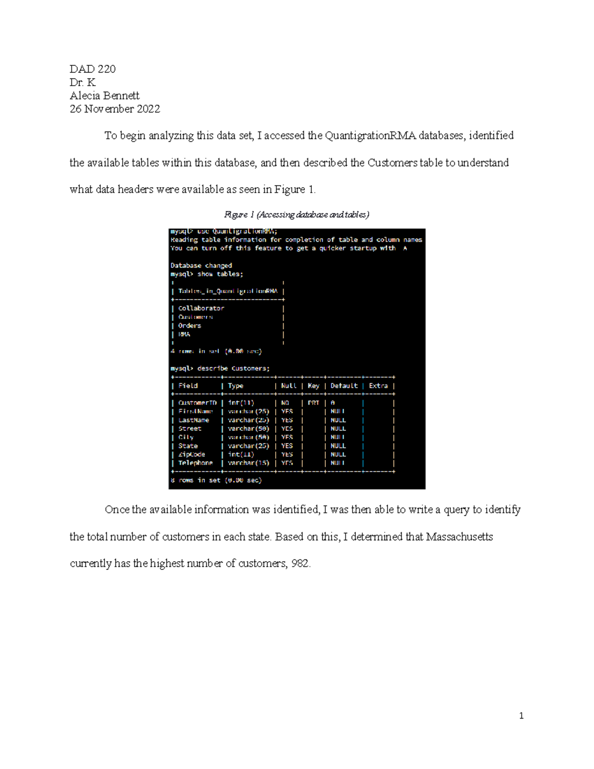 DAD 220 - Module 5 Major Activity - DAD 220Dr. K Alecia Bennett 26 ...