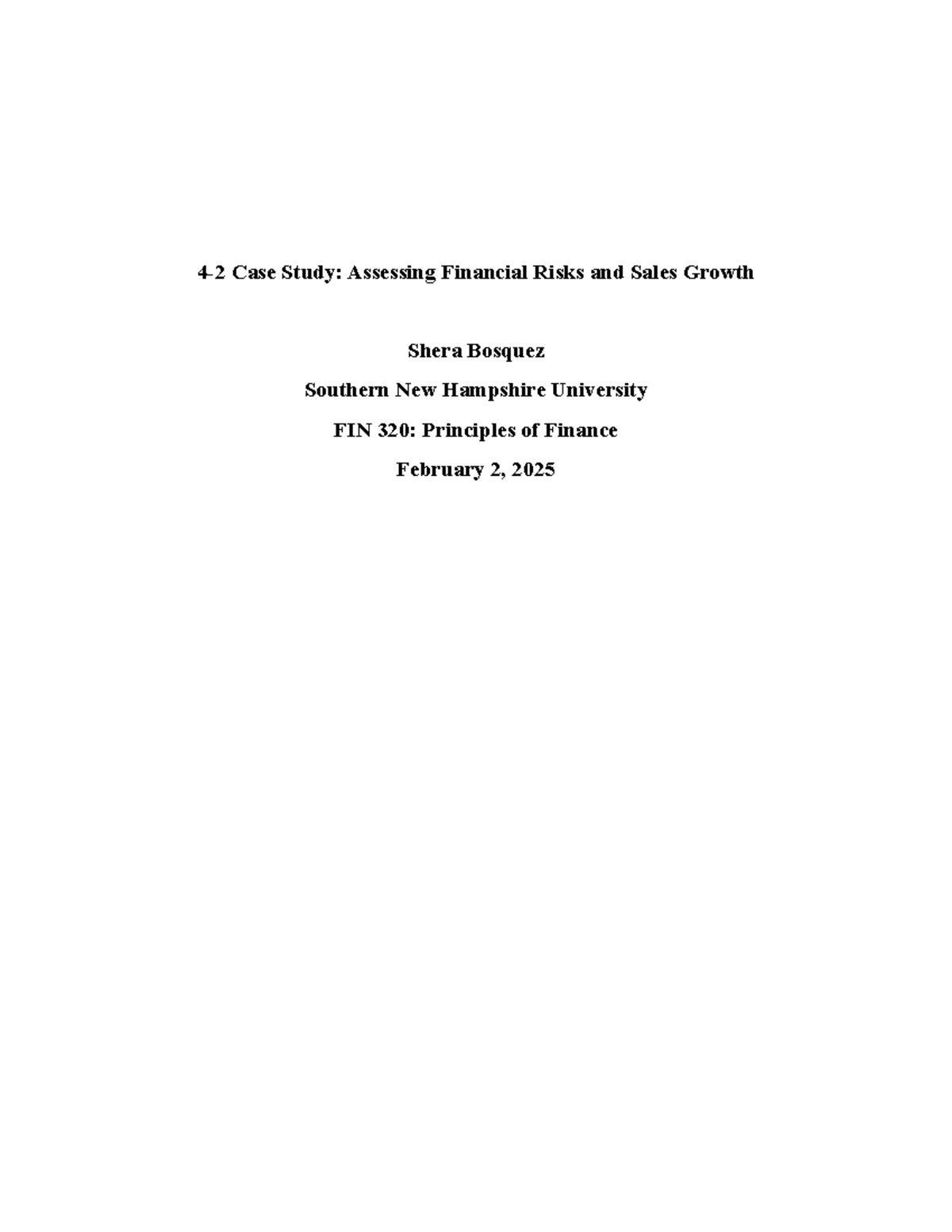 FIN 320 - 4-2 Case Study: Financial Risks and Sales Growth at Disney ...