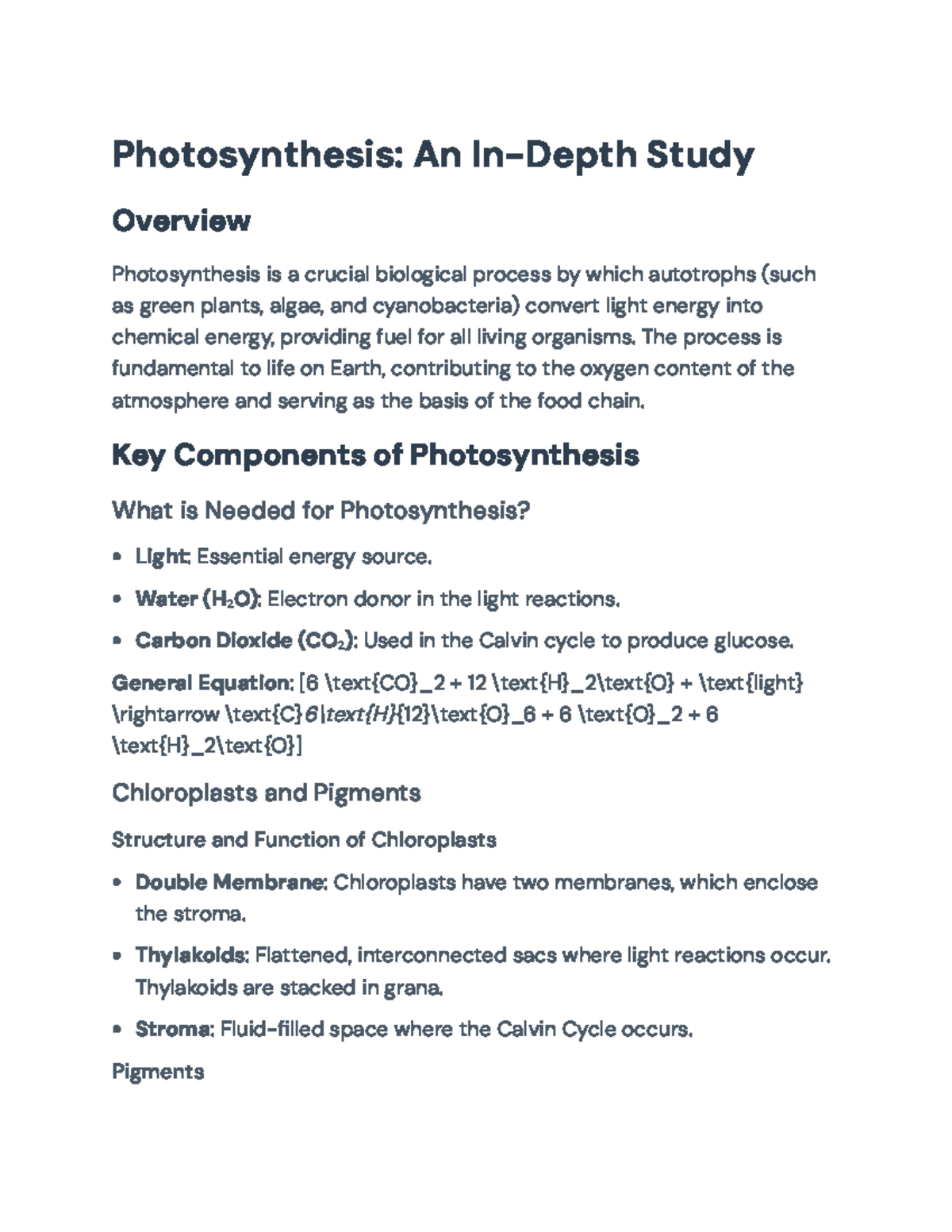 Photosynthesis: Processes, Mechanisms, and Adaptations Explained ...