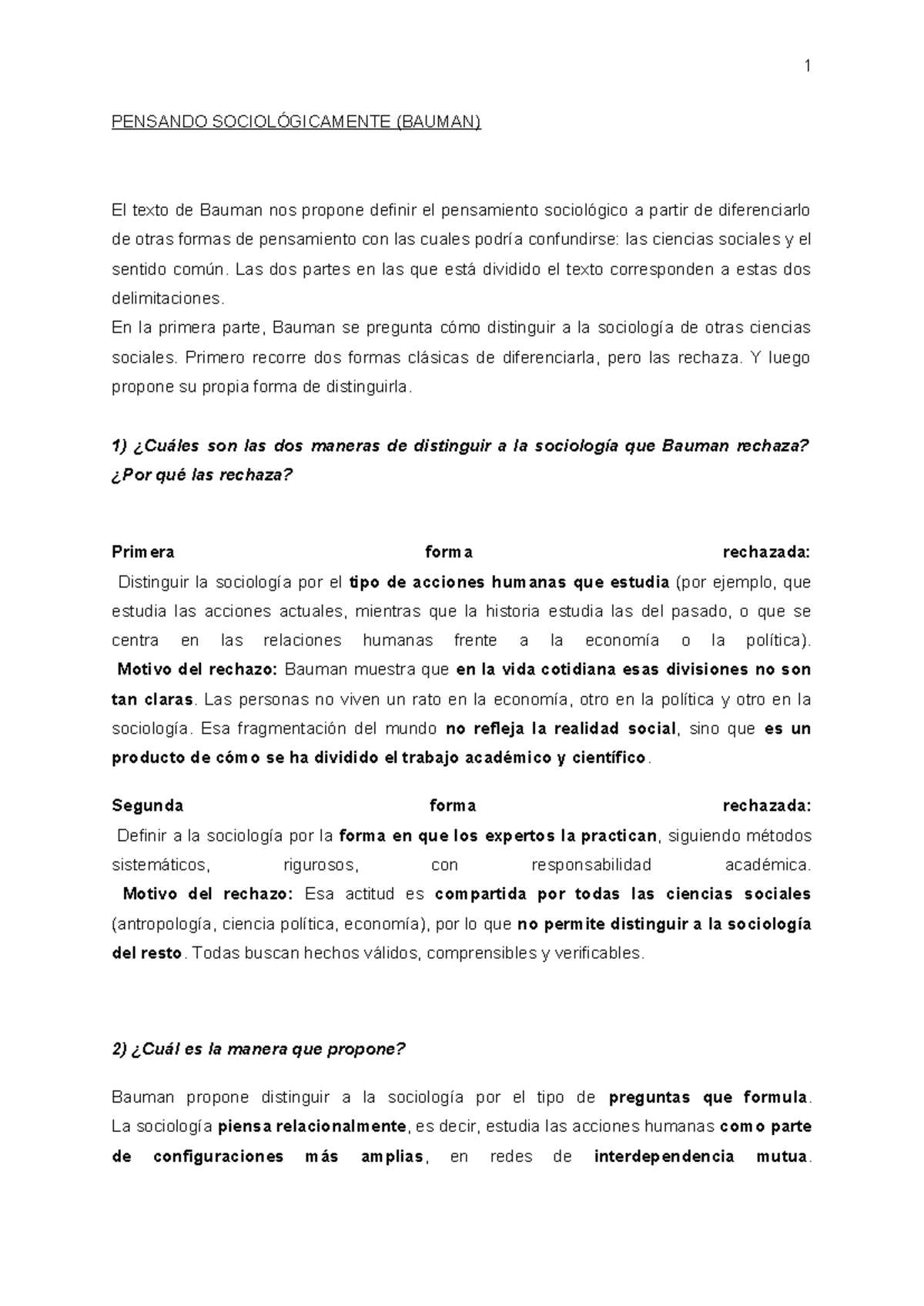 BAU 101: Pensando Sociológicamente según Bauman - Análisis Crítico ...