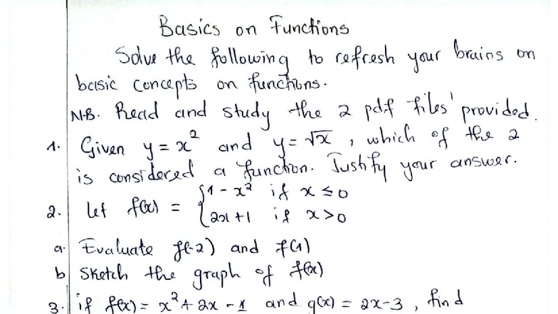 Functions Practice Questions (CS) - Studocu