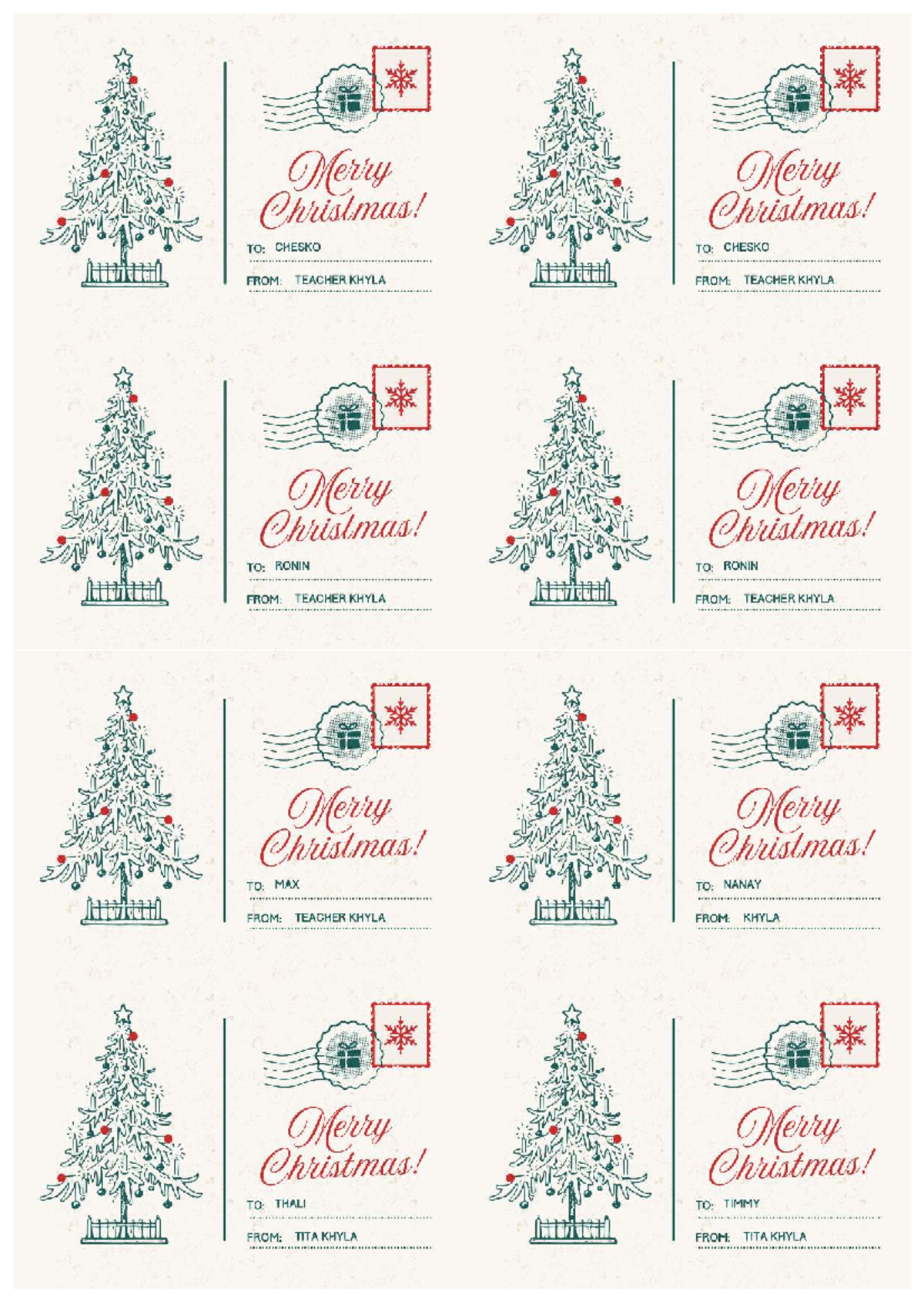 Merry Christmas Greetings from Teacher Khyla - CHESKO - Studocu