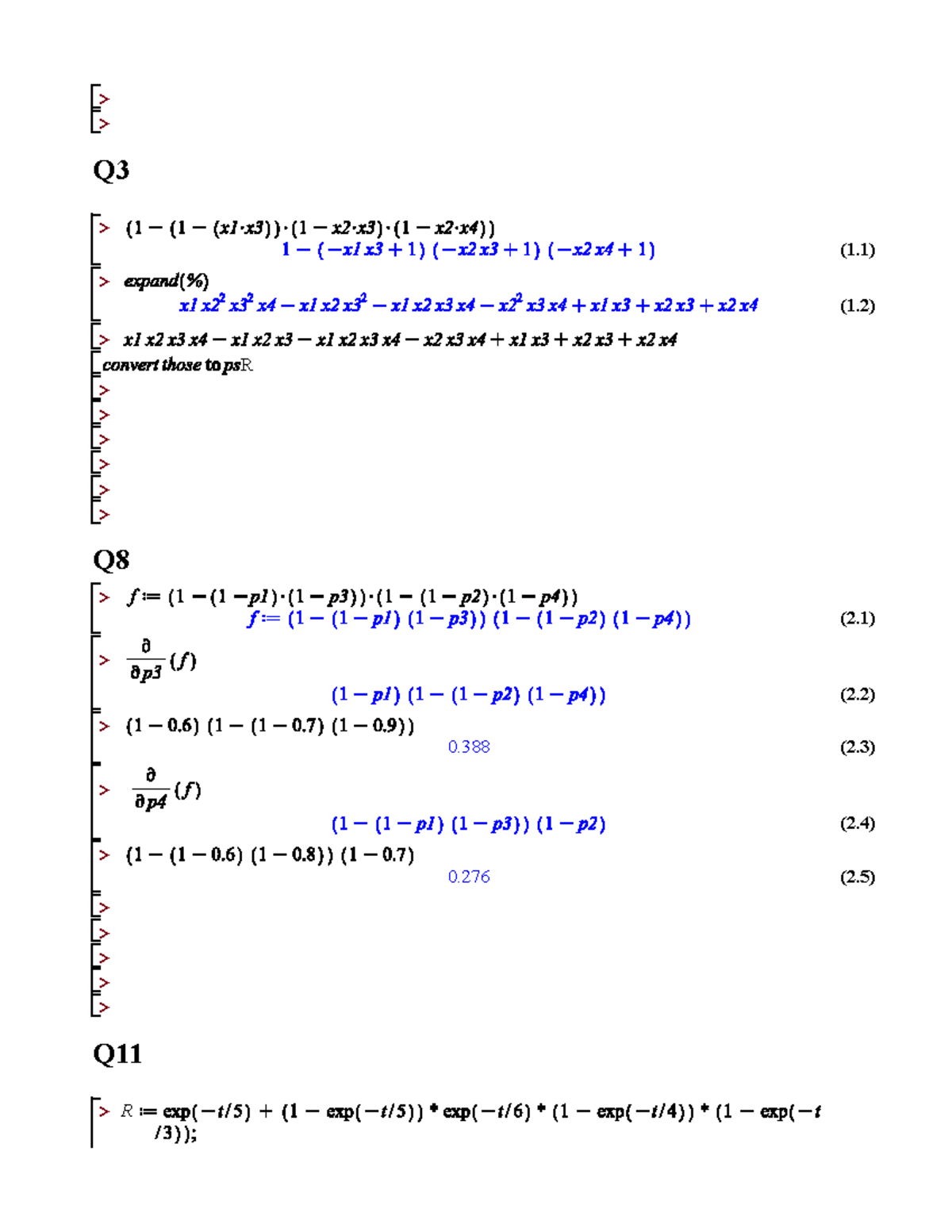 Finalexammaple - yeah thrh fijd an example - (1)(1) (2)(2) >> >> (2)(2 ...