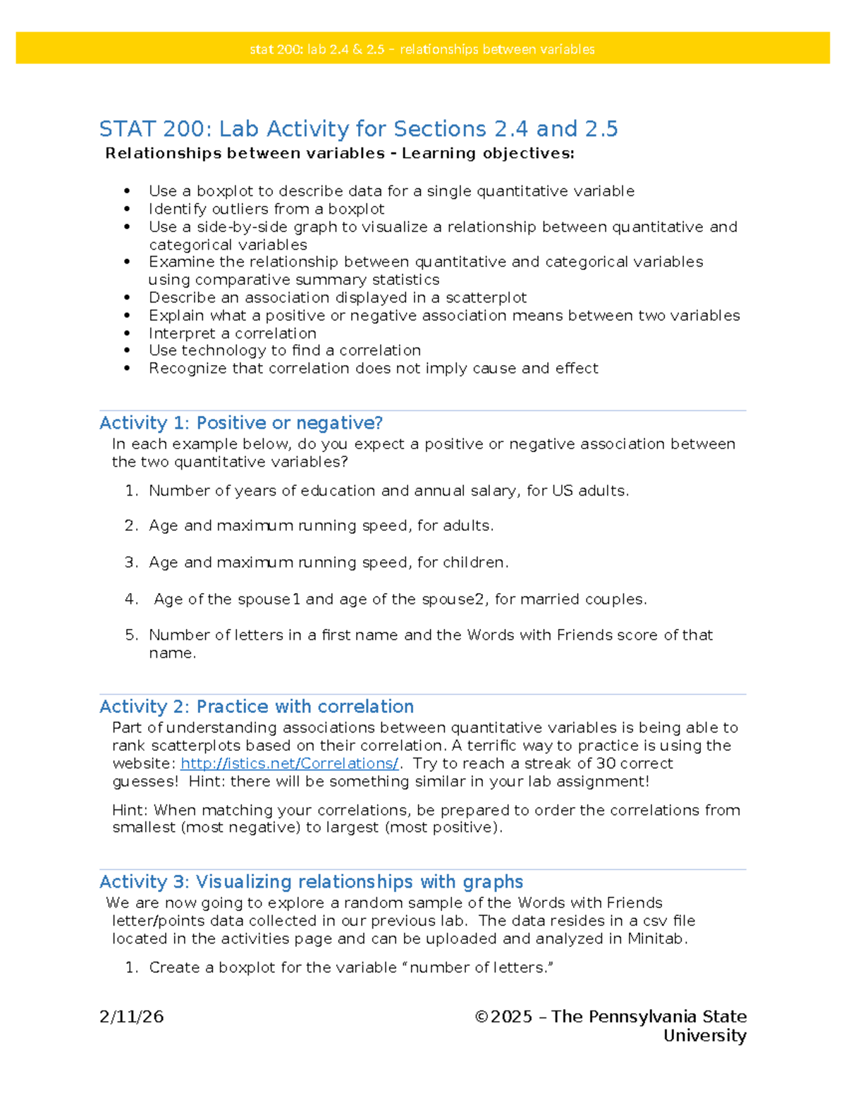 STAT 200: Lab 2.4 & 2.5 - Exploring Relationships Between Variables ...