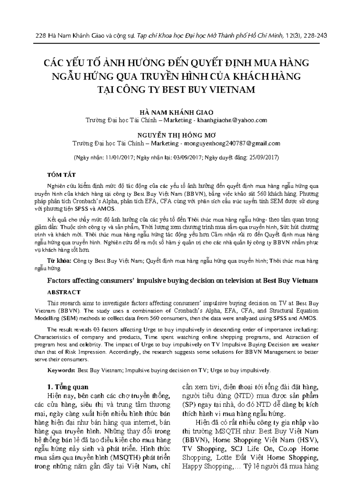 CÁC YẾU TỐ ẢNH HƯỞNG ĐẾN QUYẾT ĐỊNH MUA HÀNG NGẪU HỨNG (BBVN) - Studocu