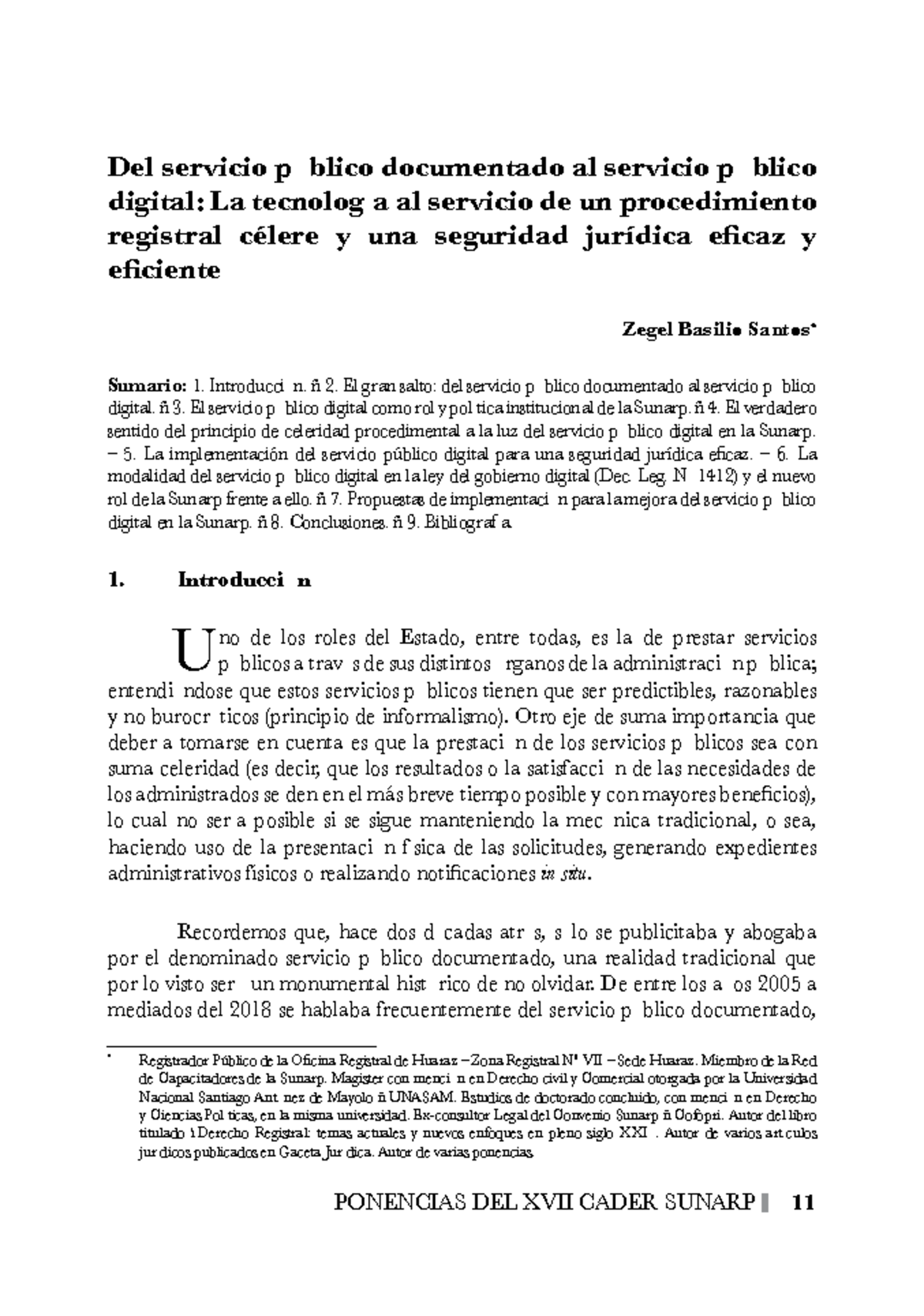 Del Servicio Público Documentado al Digital: Transformación y ...