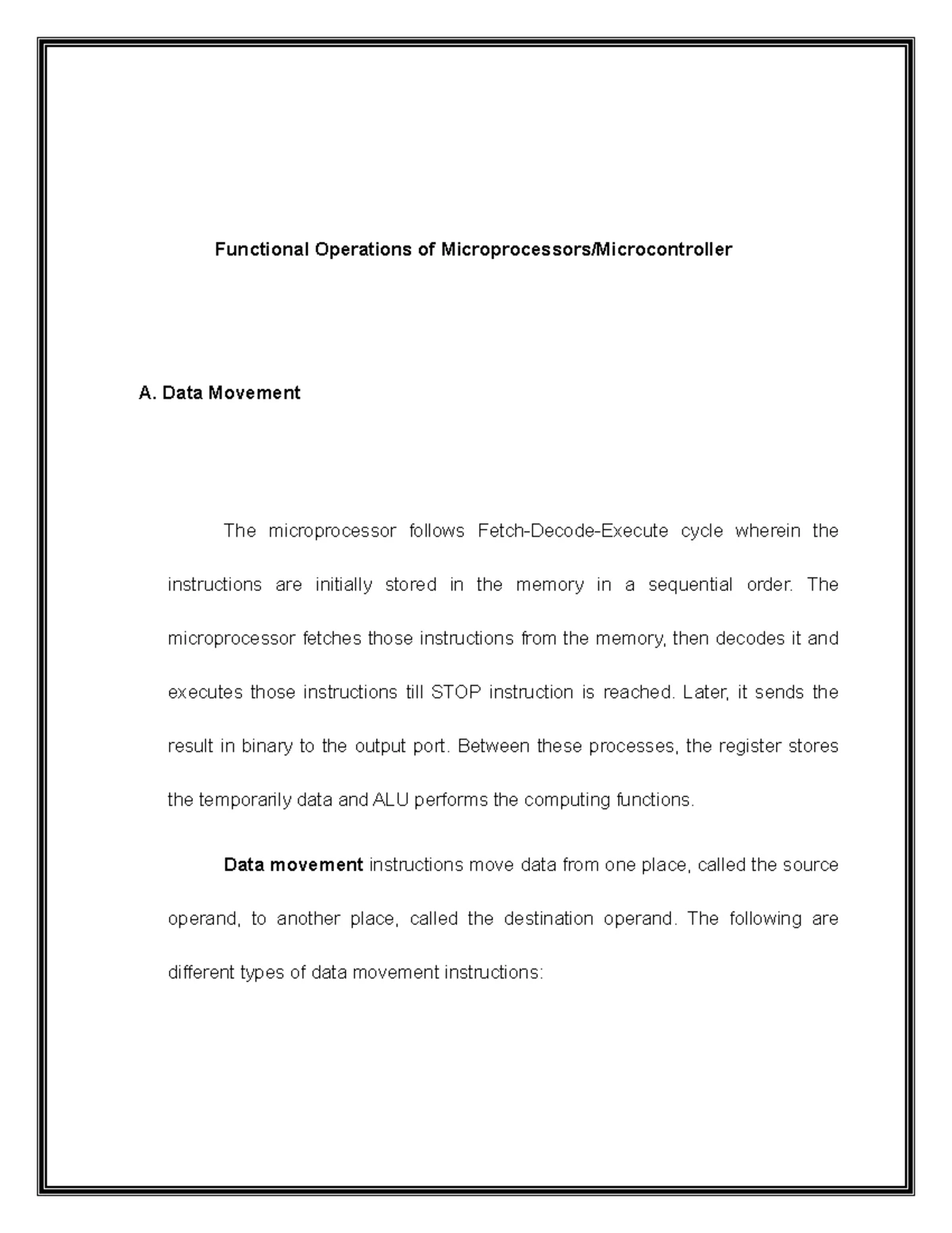 Module 3 Functional Operations OF Microprocessorsmicrocontroller - LESSON 3: FUNCTIONAL ...